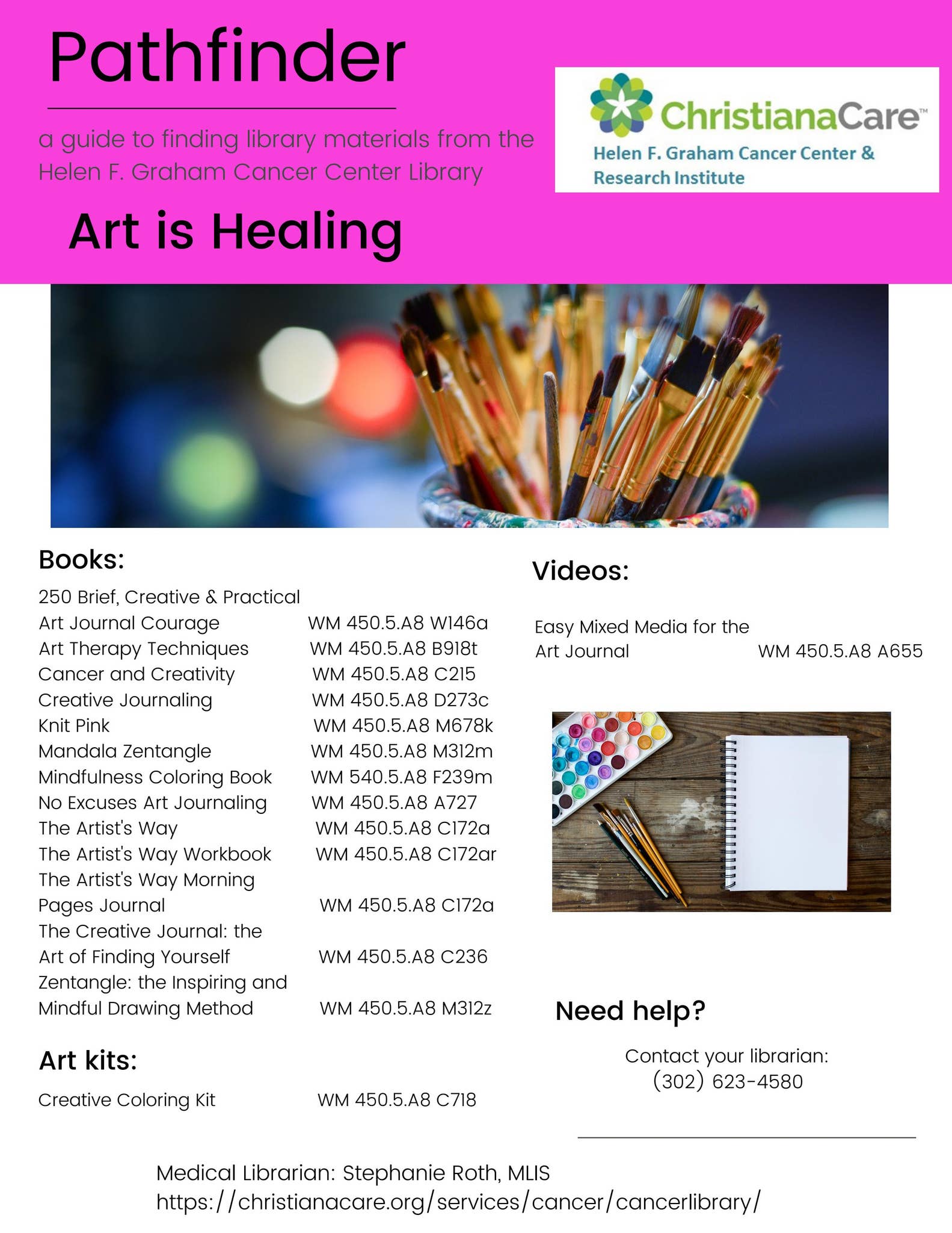 Art is Healing Pathfinder by Helen F. Graham Cancer Center Library ...