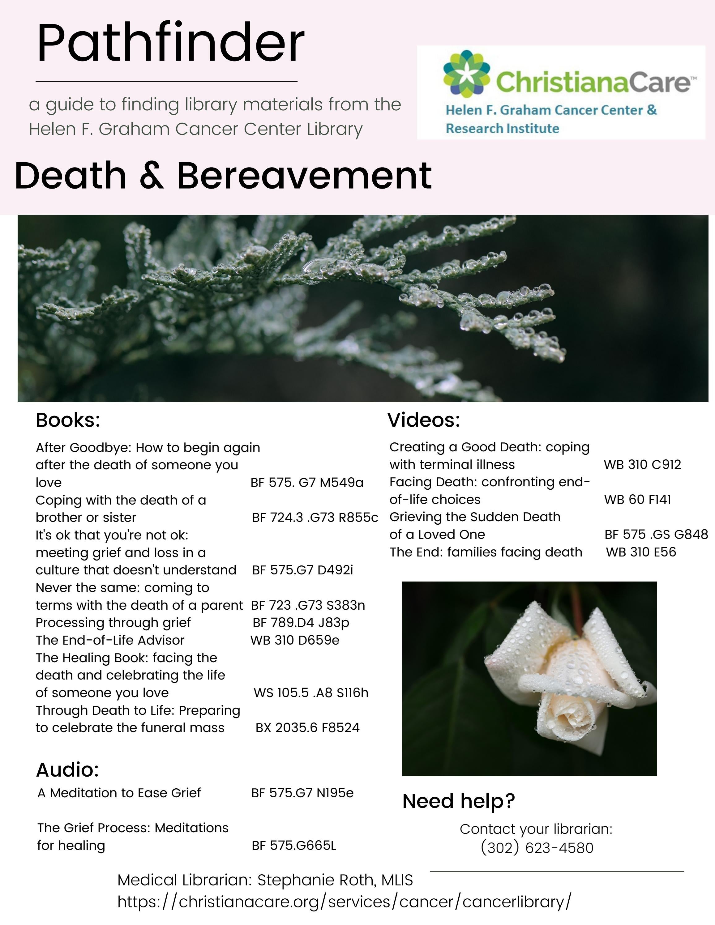 Death & Bereavement Pathfinder by Helen F. Graham Cancer Center Library ...