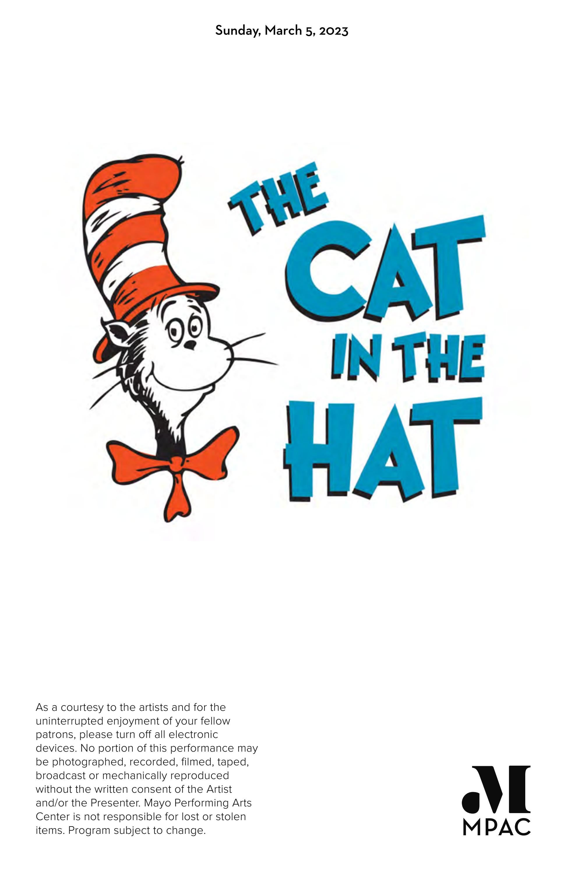 The Cat in the Hat by Mayo Performing Arts Center - Issuu