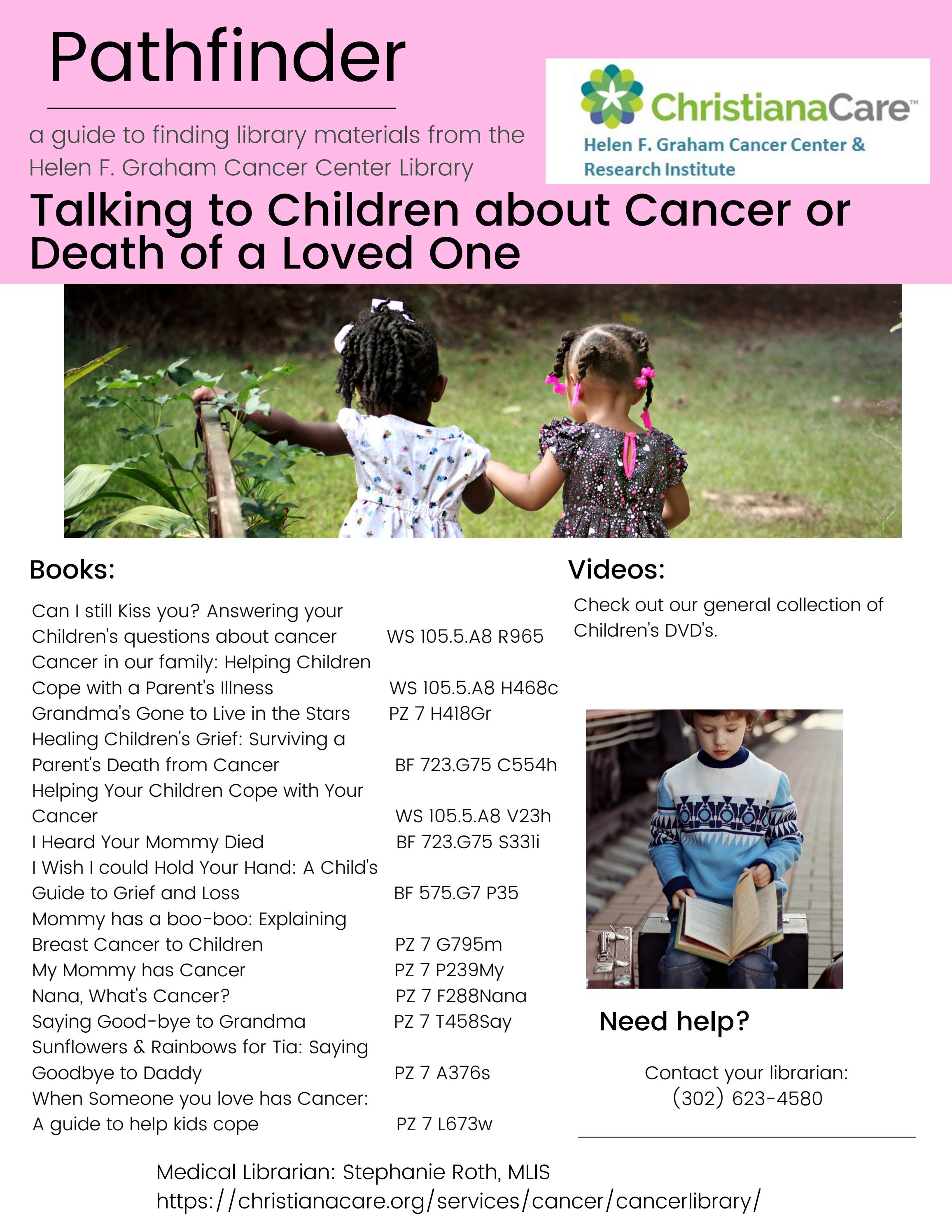 Talking to Children about Cancer or Death of a Loved One Pathfinder by ...