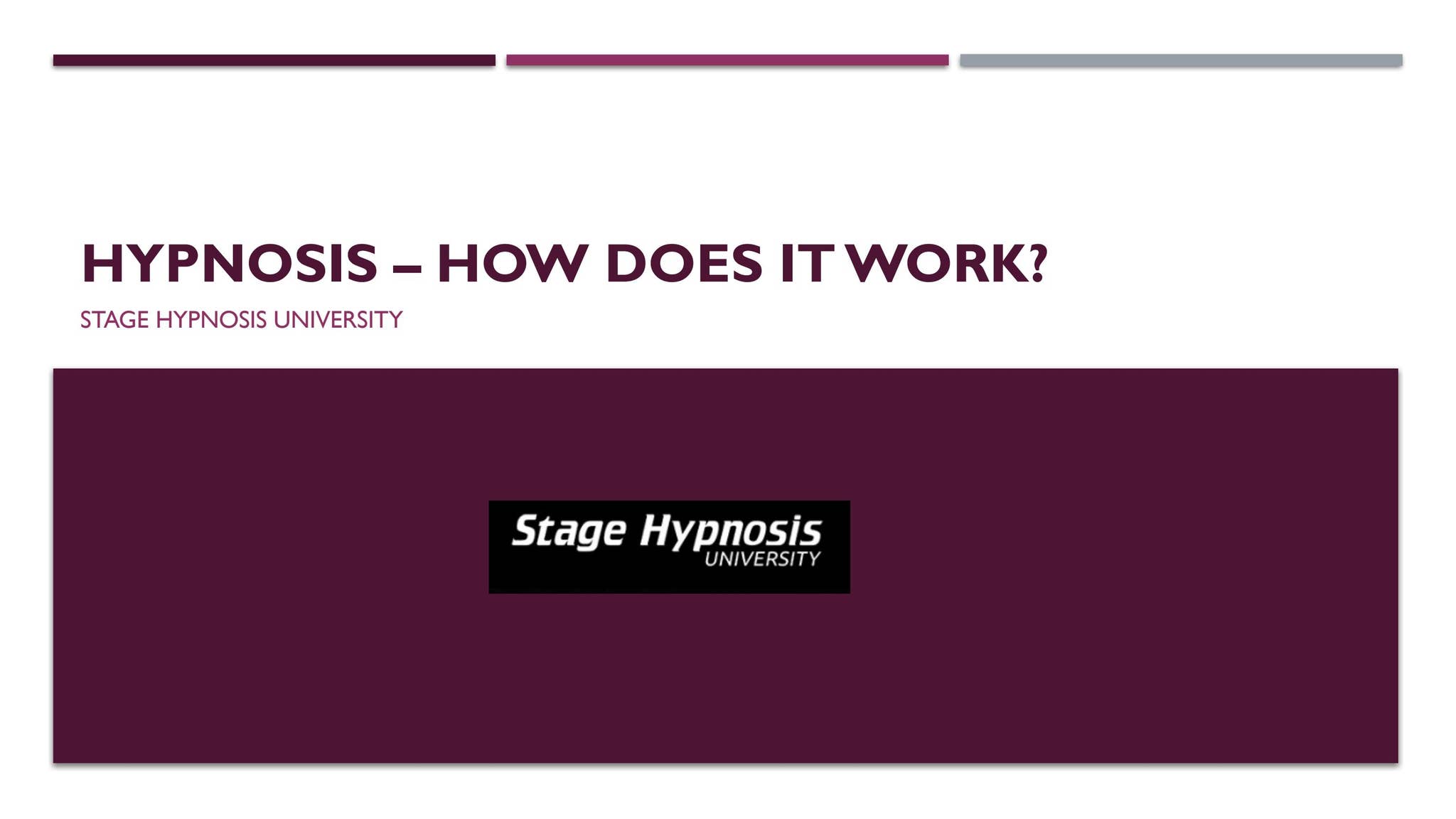 Learn How To Stage Hypnotize by Stage Hypnosis University - Issuu