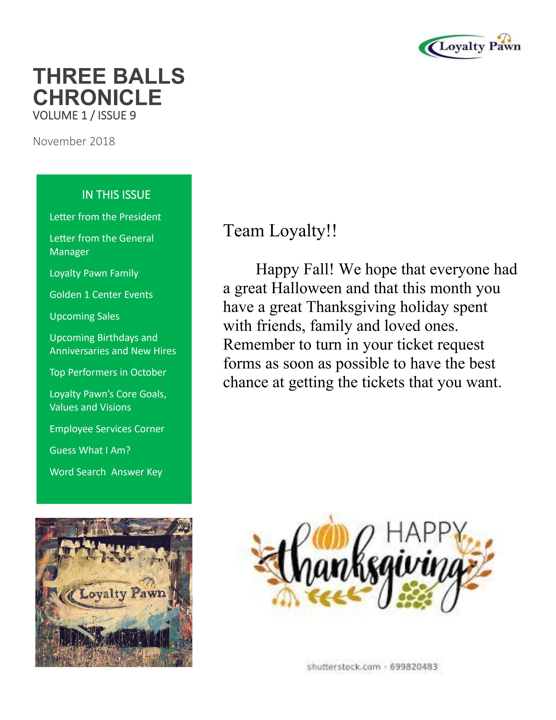 Loyalty Pawn's Three Balls Chronicle Volume 1 Issue 9 by Loyalty Pawn ...