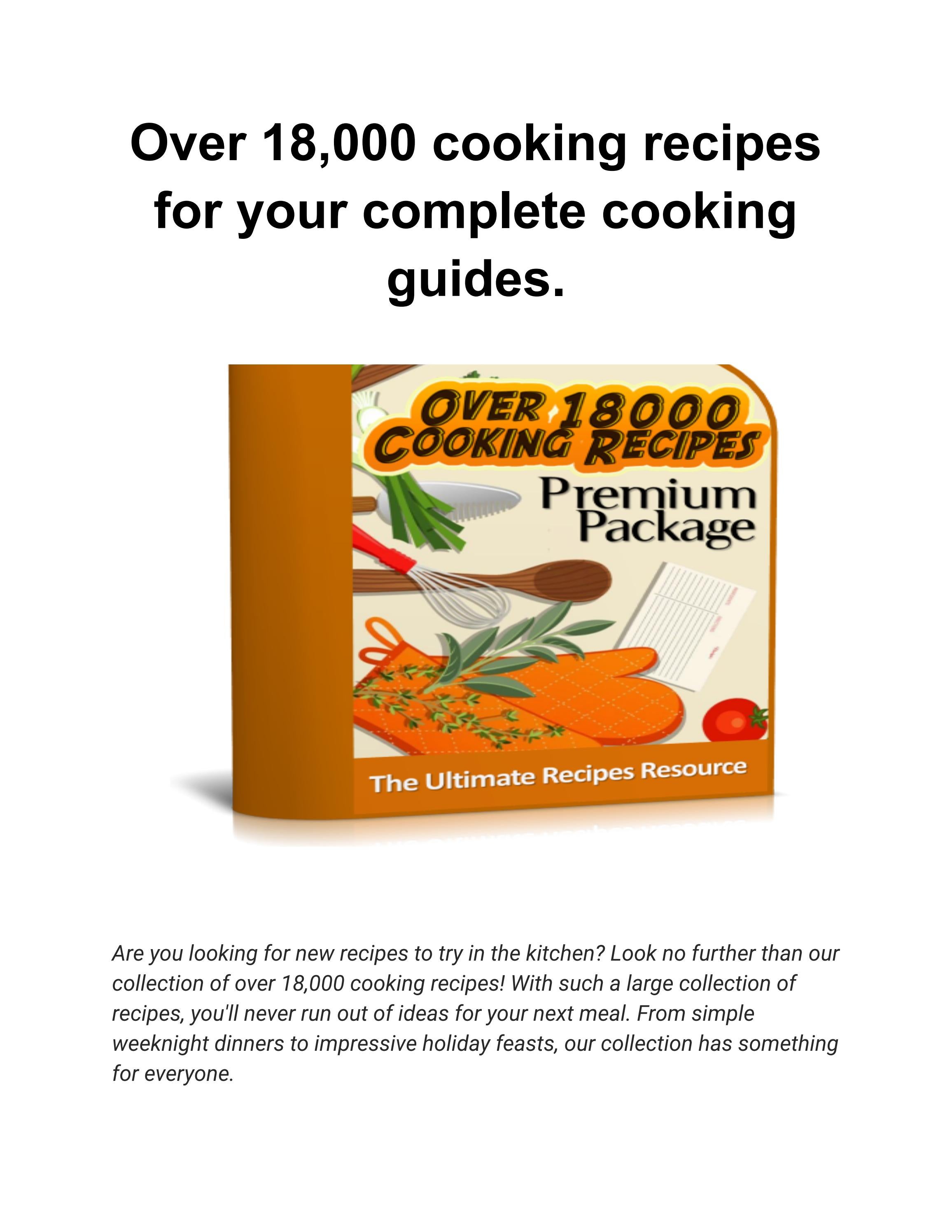 Over 18,000 cooking recipes for your complete cooking guides. by Ahmed ...
