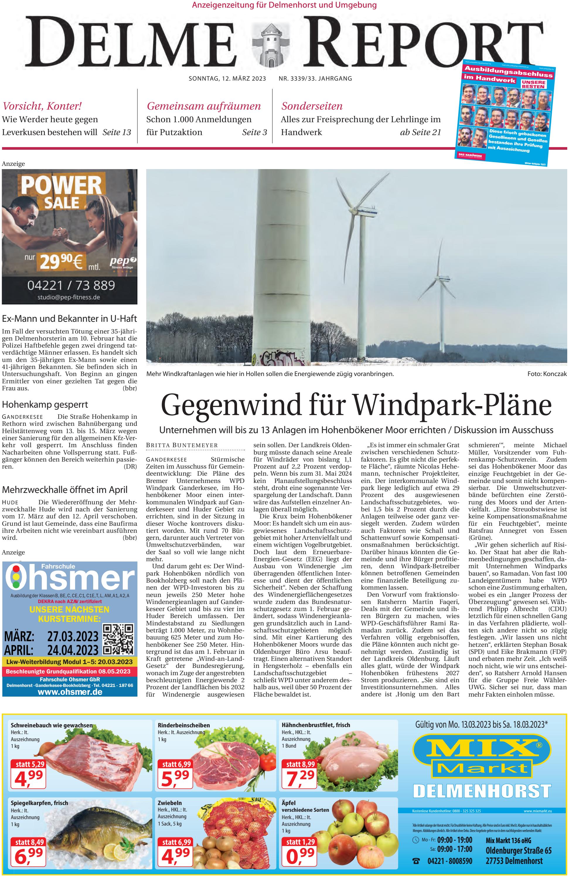 Delme Report vom 12.03.2023 by Weser Wochenblatt Verlagsgesellschaft ...