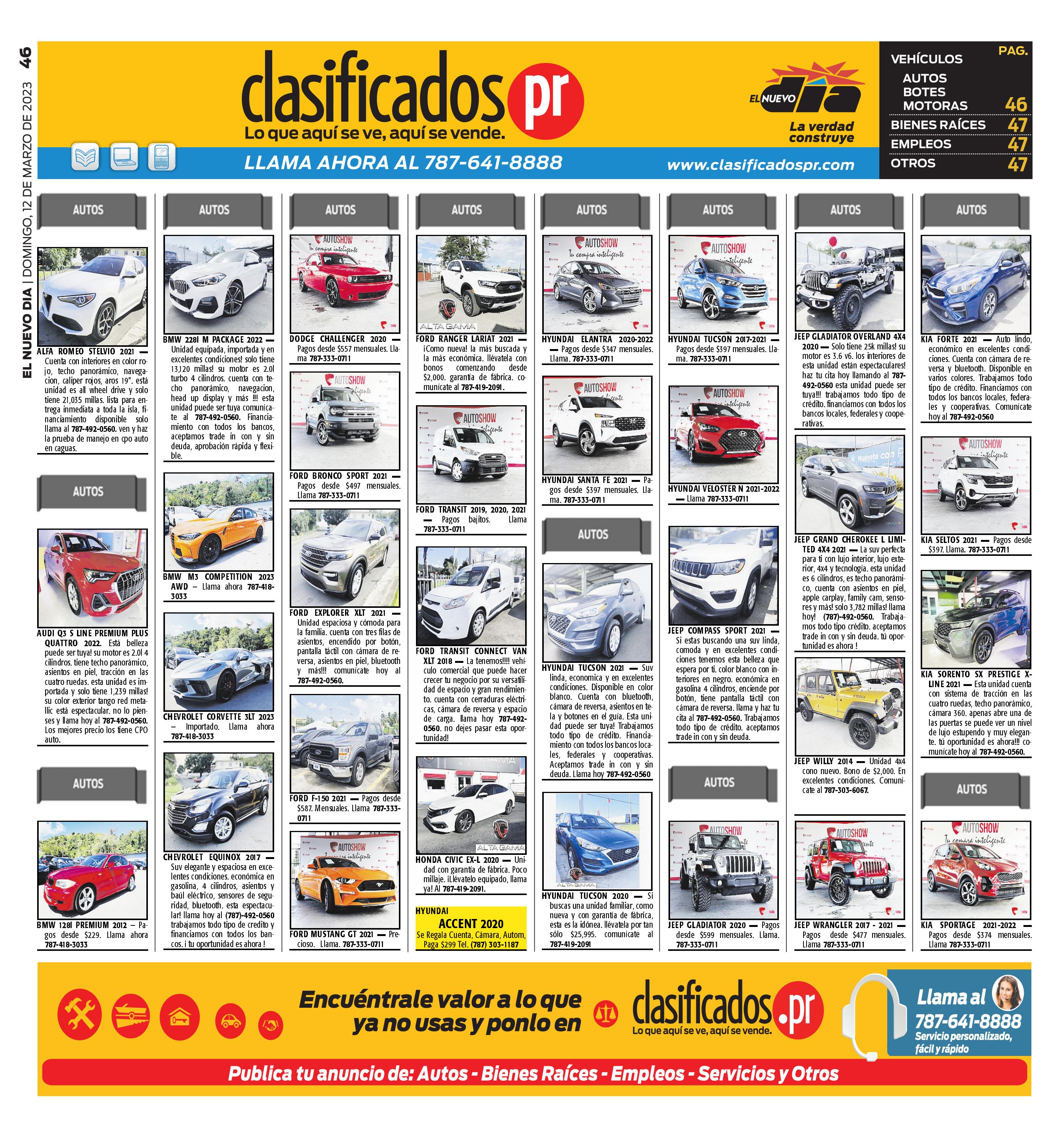 Clasificados PR 03 12 2023 by ClasificadosPR.com - Issuu