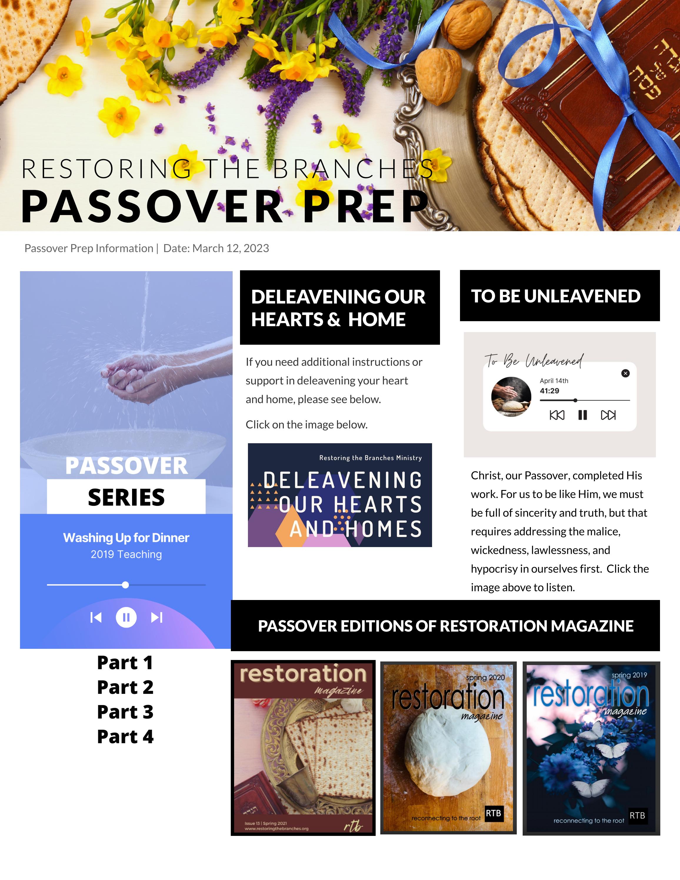 RTBM Passover Prep by RESTORATION Magazine - Issuu
