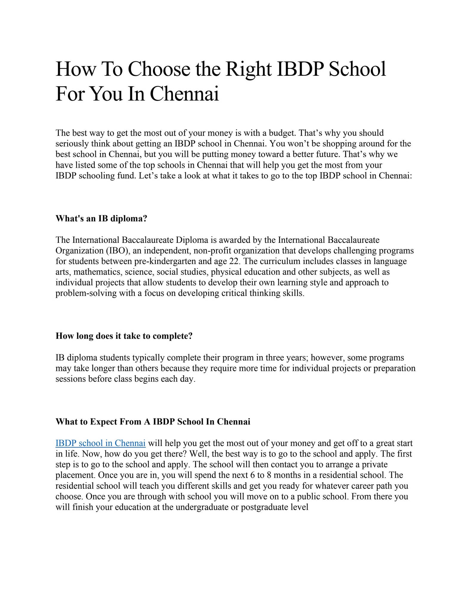 Top 10 International Schools in Chennai | IBDP School in Chennai by ...