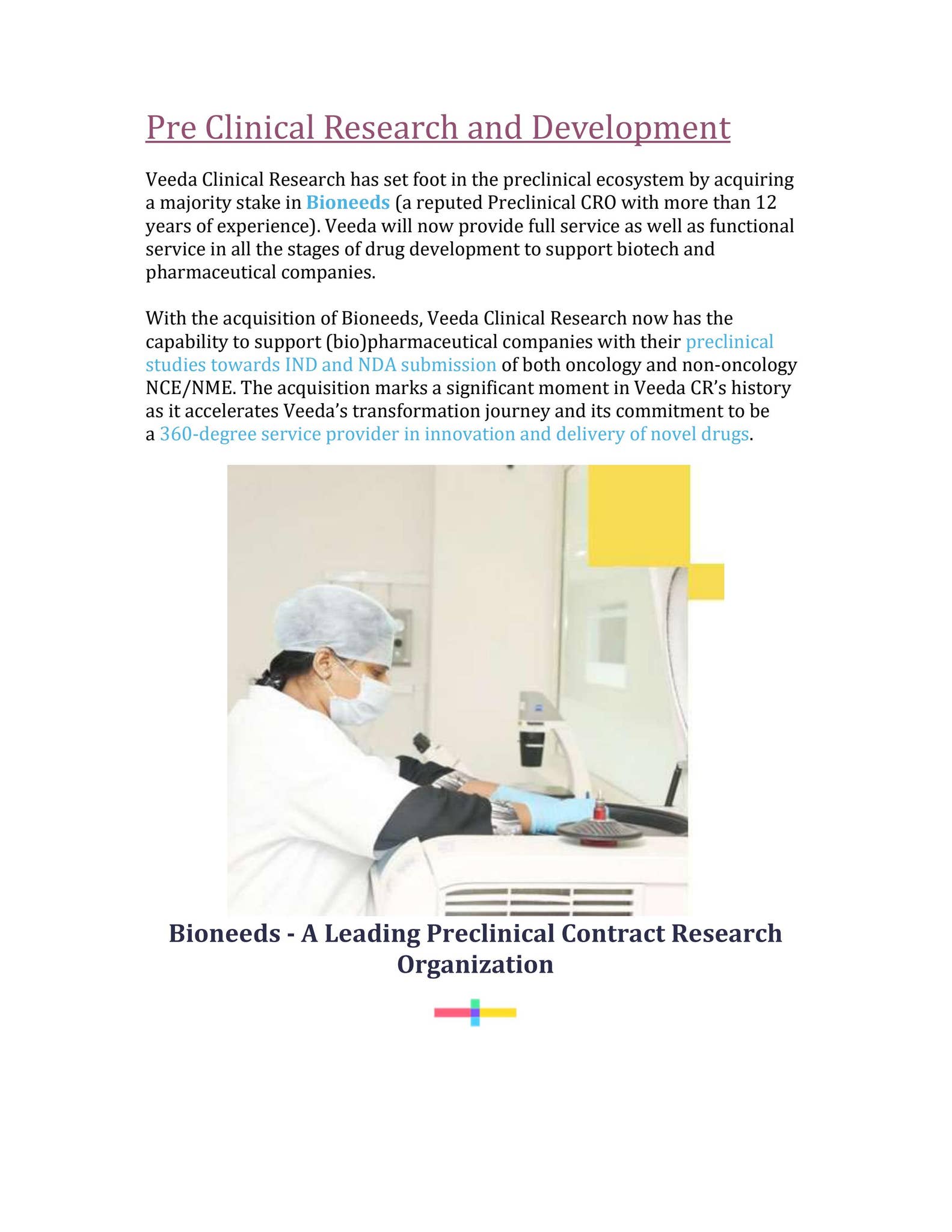 Pre Clinical Research and Development by Veeda Lifesciences - Issuu