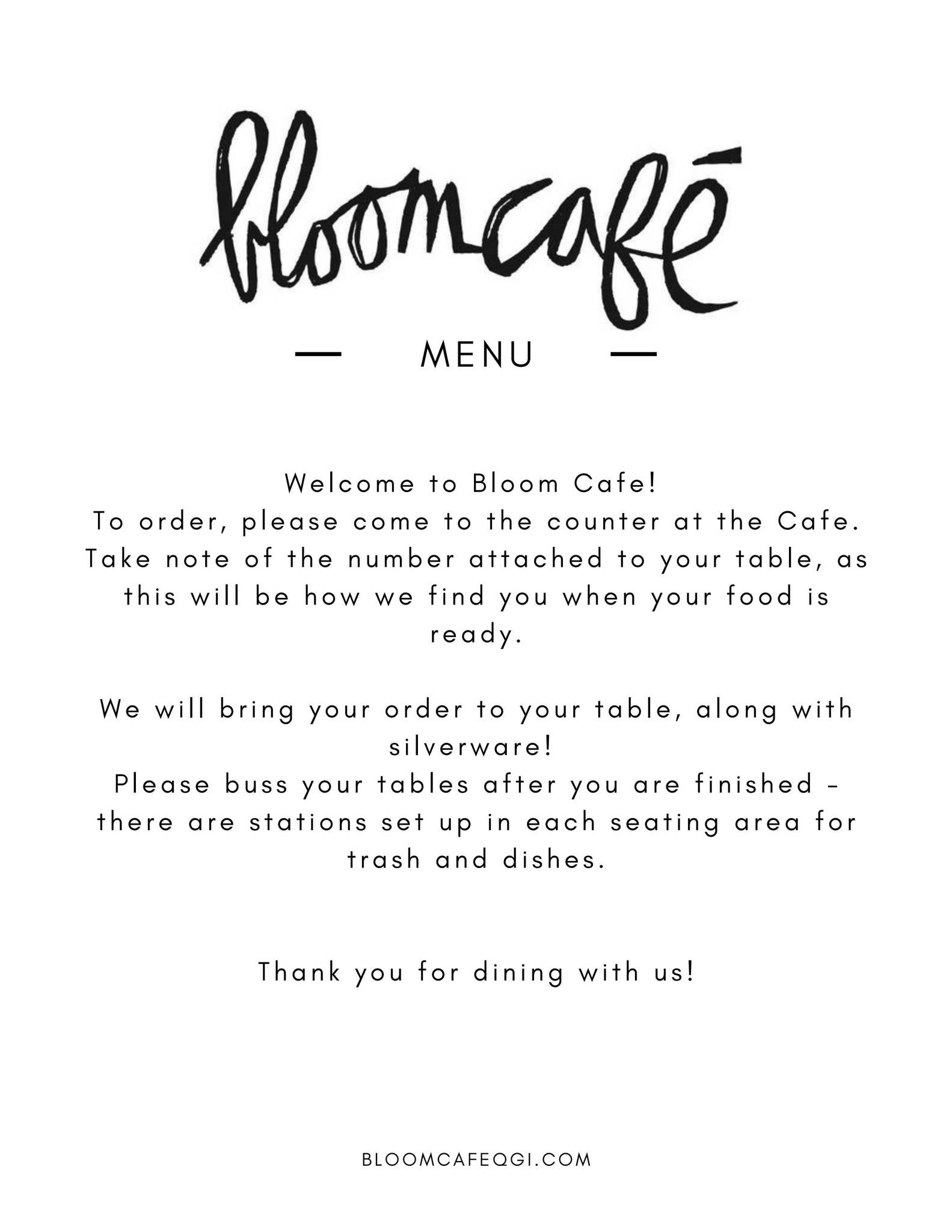 Menu by bloomcafe - Issuu