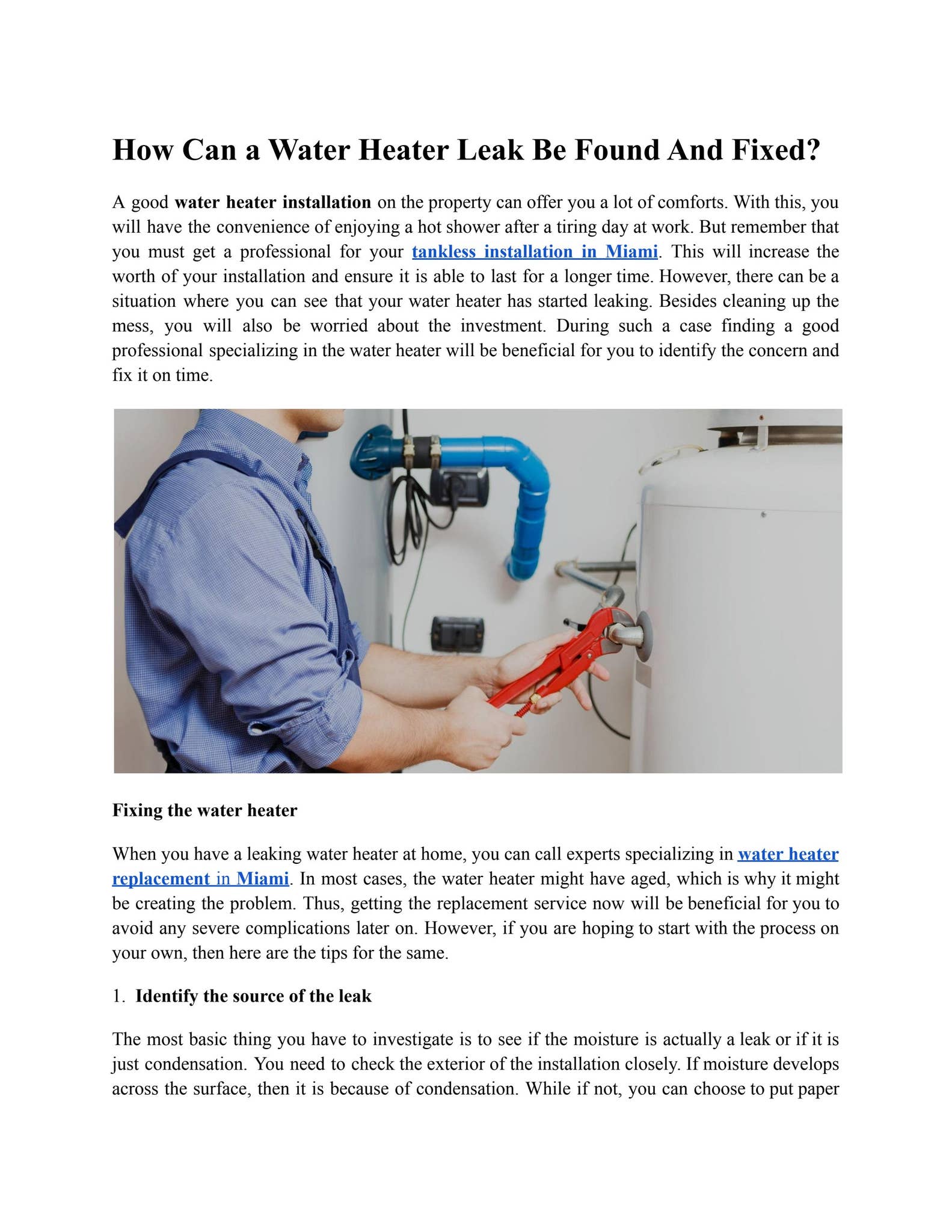 How Can a Water Heater Leak Be Found And Fixed? by Pompa Plumbing Group - Issuu