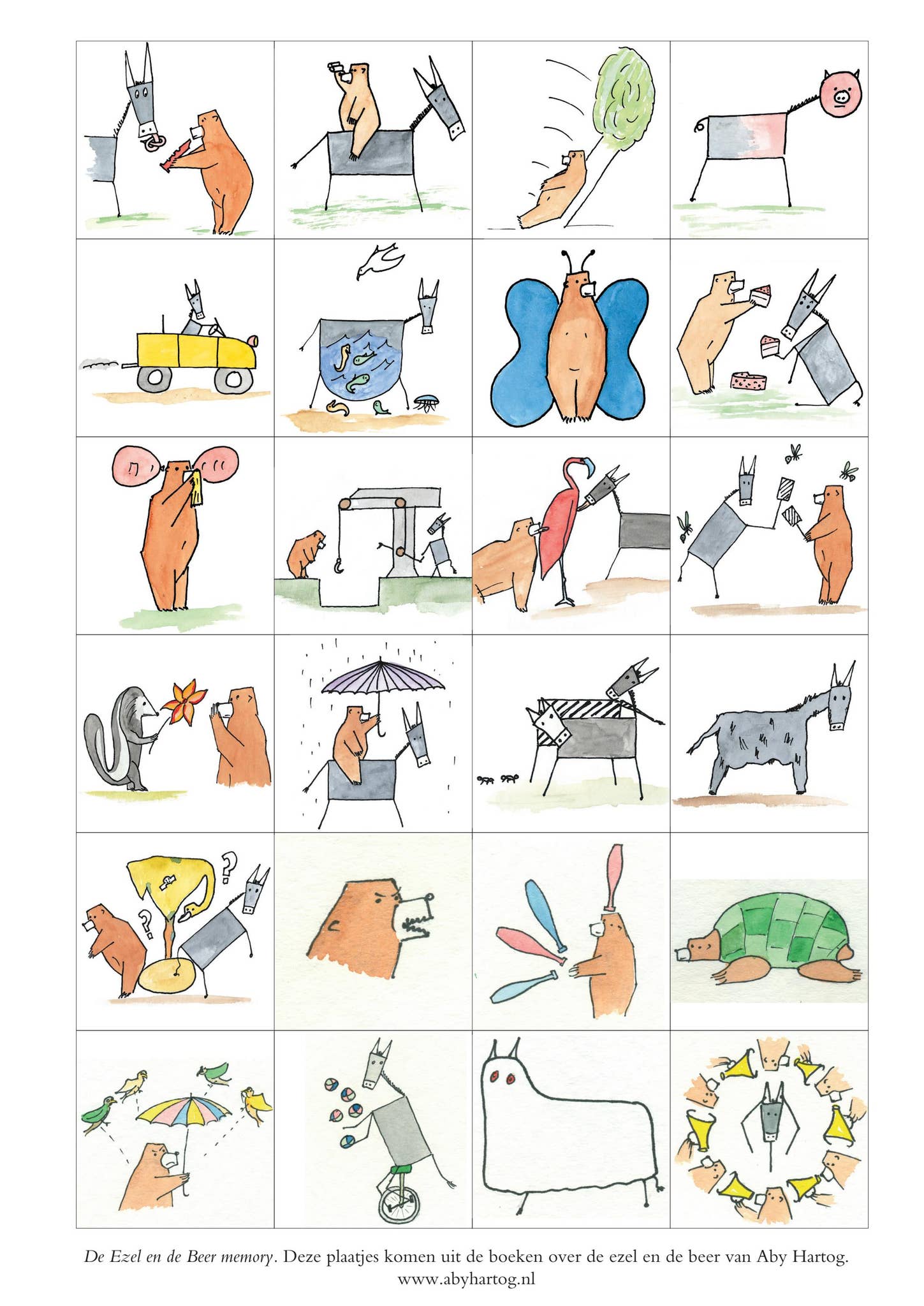 Memoryspel - Luister naar de ezel en de beer by Pelckmans - Issuu