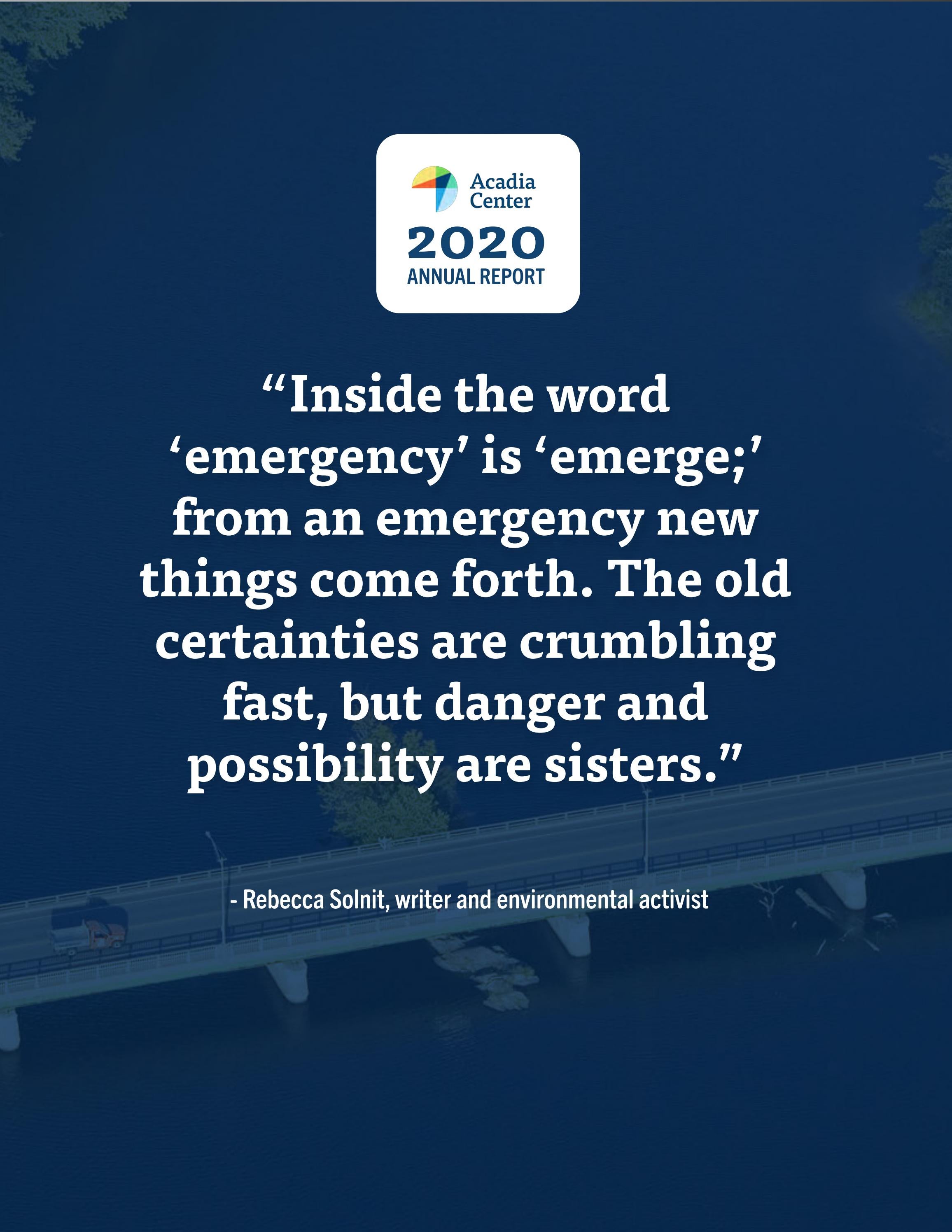 Acadia Center Annual Report 2020 by Acadia Center - Issuu