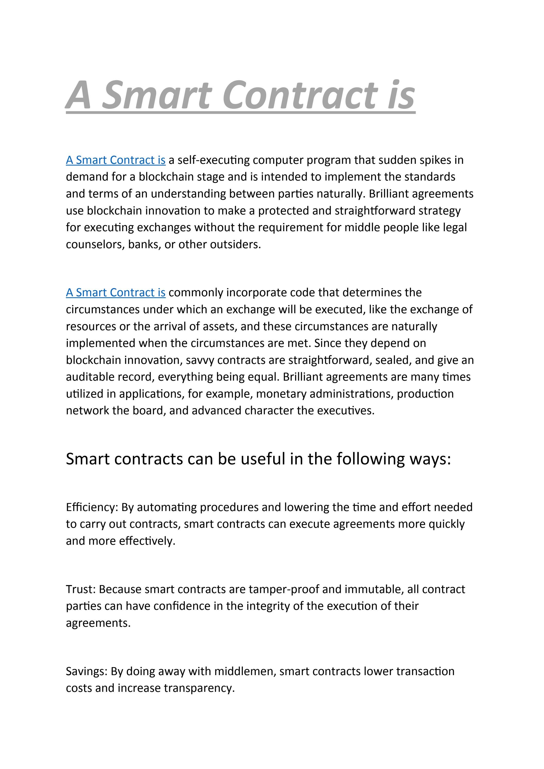 A Smart Contract Is By Securedapp Issuu
