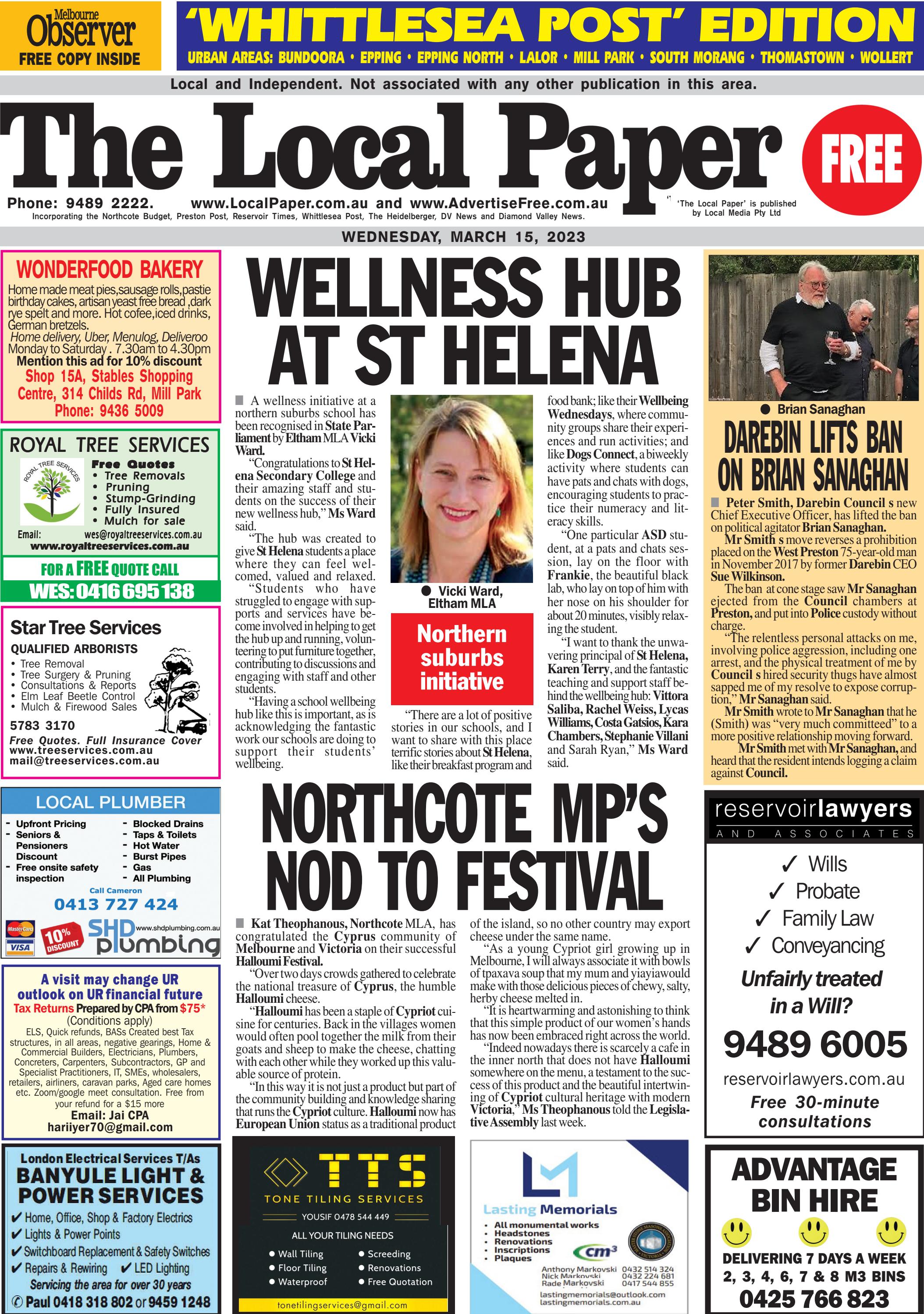The Local Paper. Whittlesea Post Edition. Wed., Mar. 15, 2023 by Ash ...