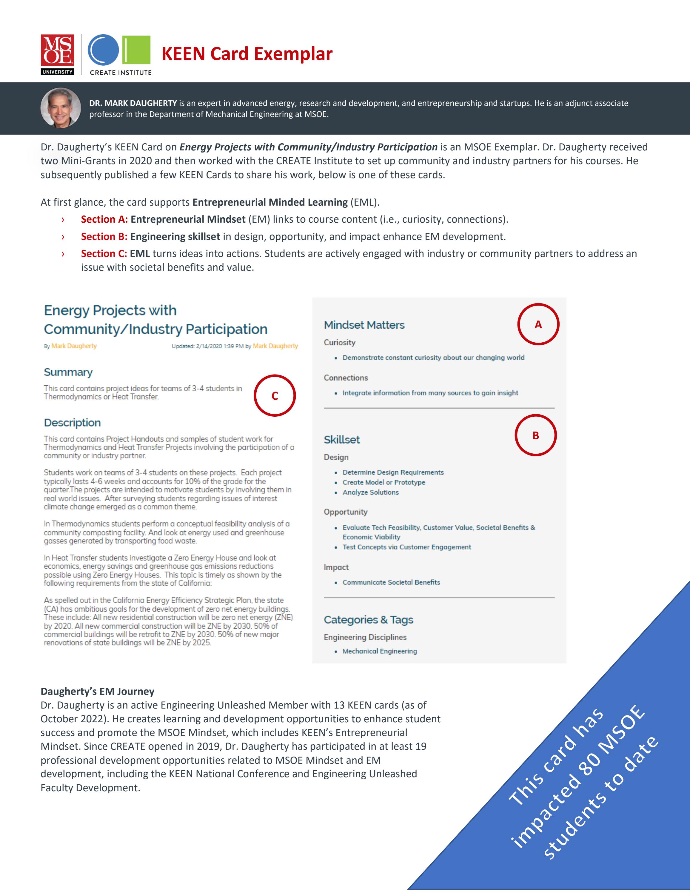 MSOE KEEN Card Exemplars by Milwaukee School of Engineering - Issuu