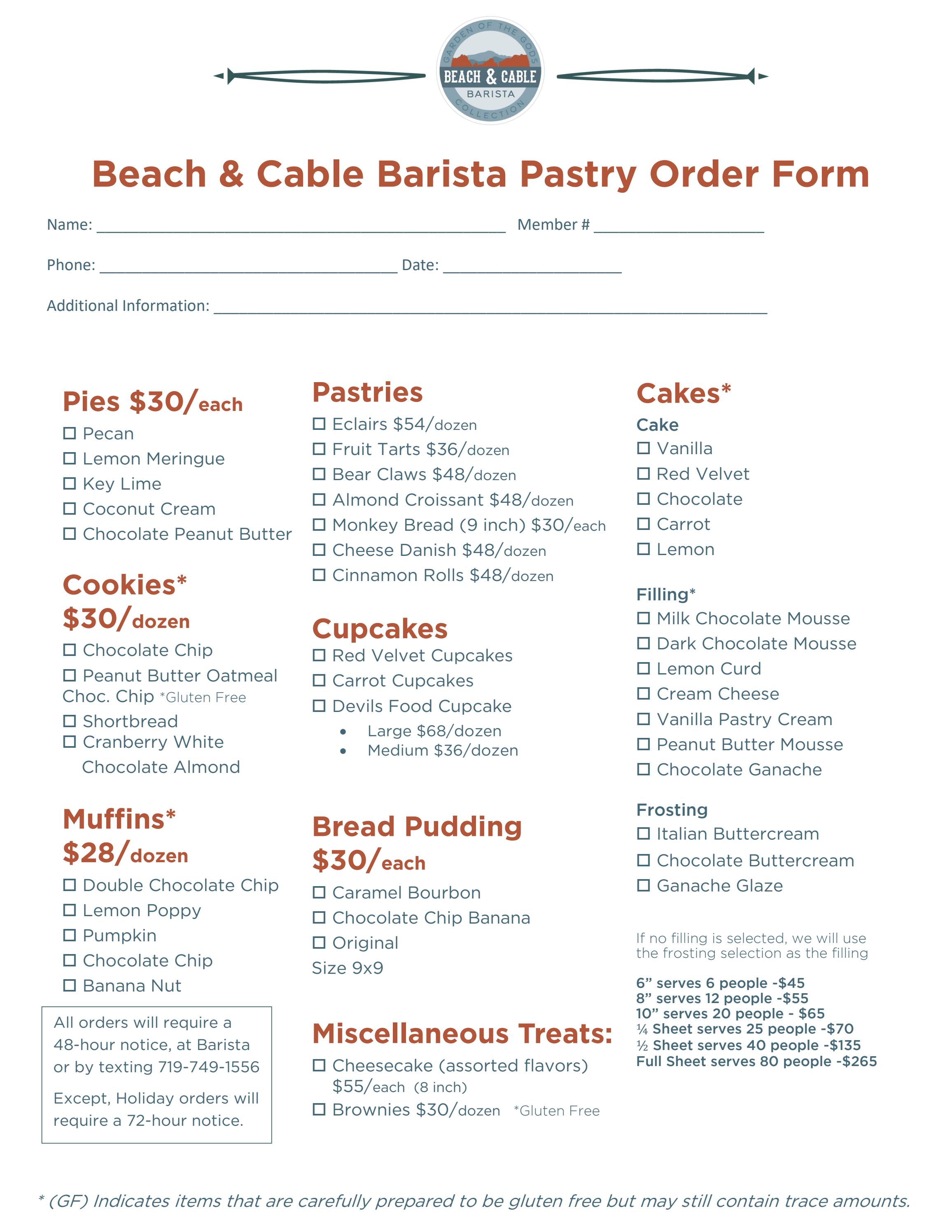 Barista Pastry Order Form March 2023 by gardenofthegodsresortandclub ...
