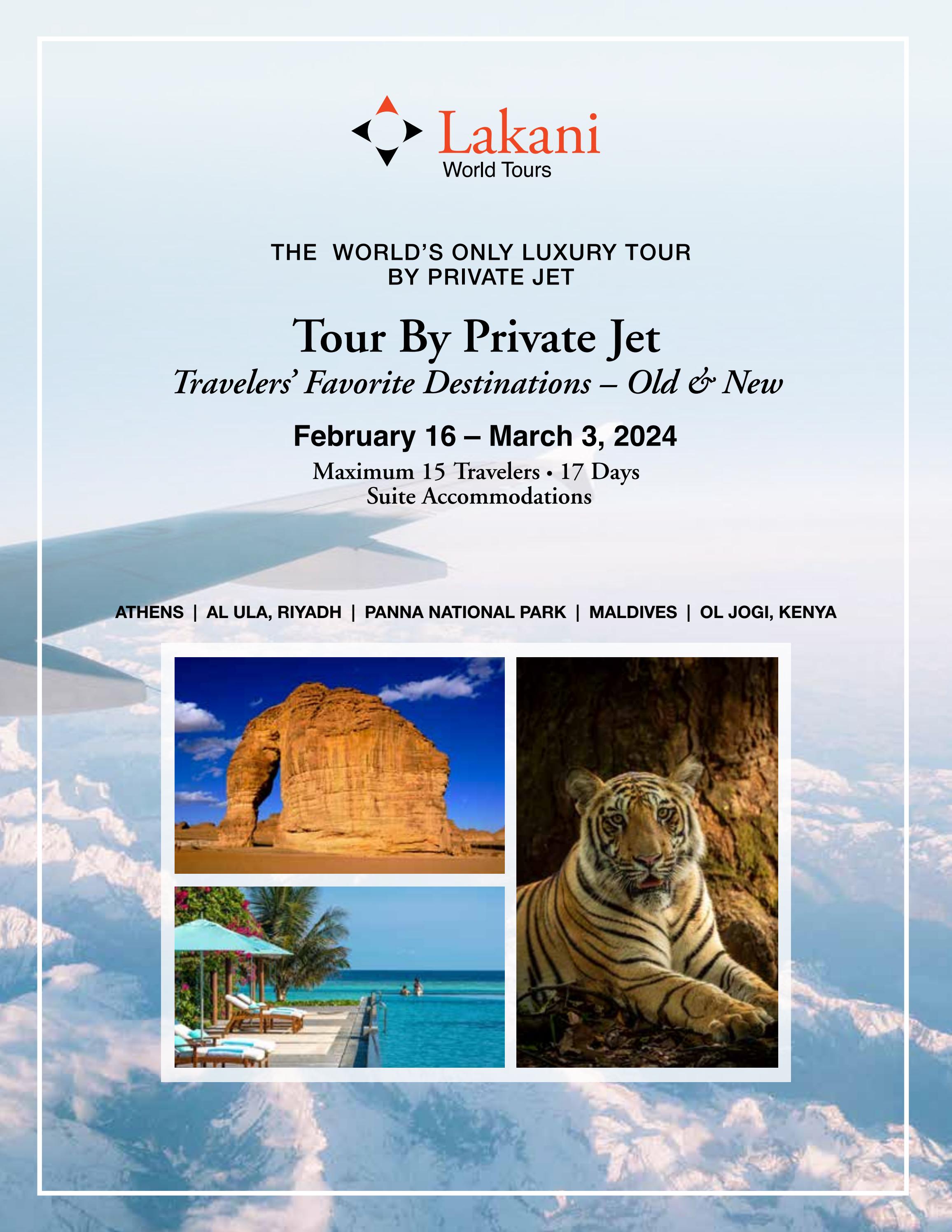Tour by Private Jet - Travelers' Favorite Destinations - Old & New 2023 ...