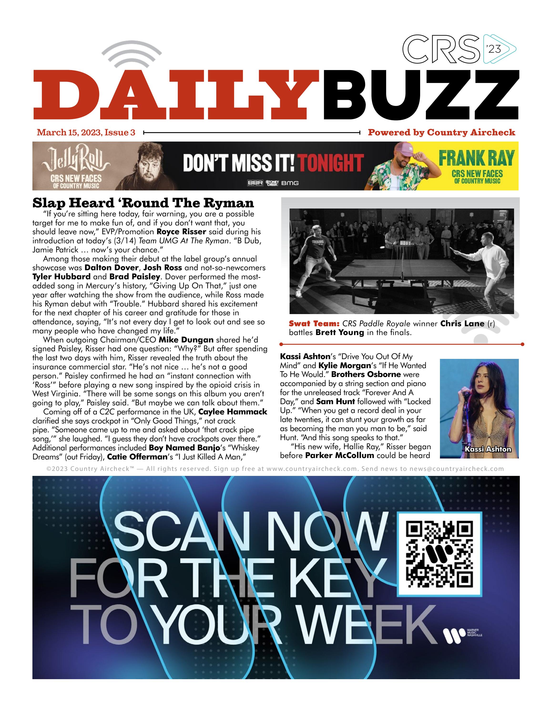 CRS '23 Daily Buzz - Issue 3 (3/15) by Country Aircheck - Issuu
