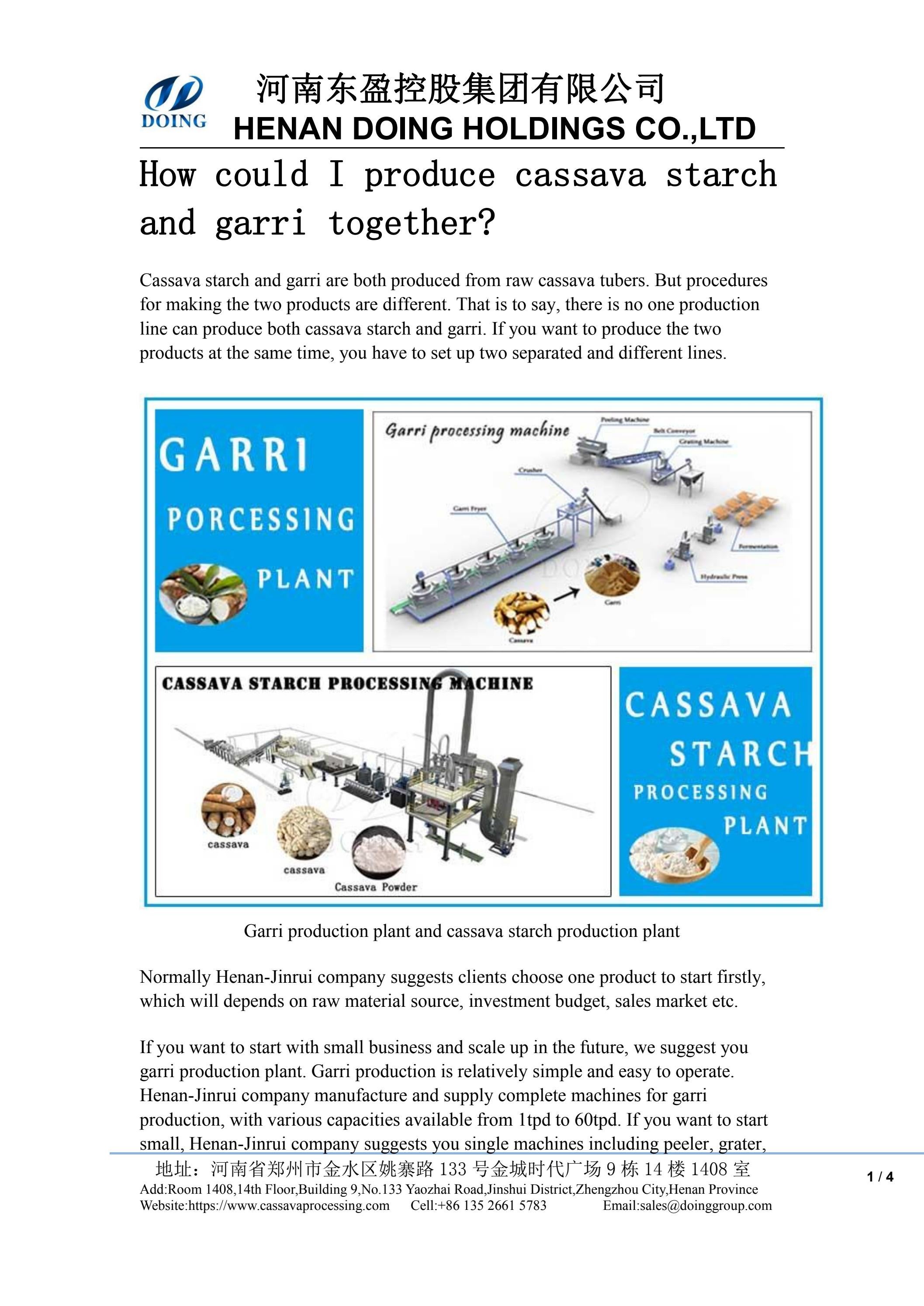 How could I produce garri and cassava starch together? by cassava ...