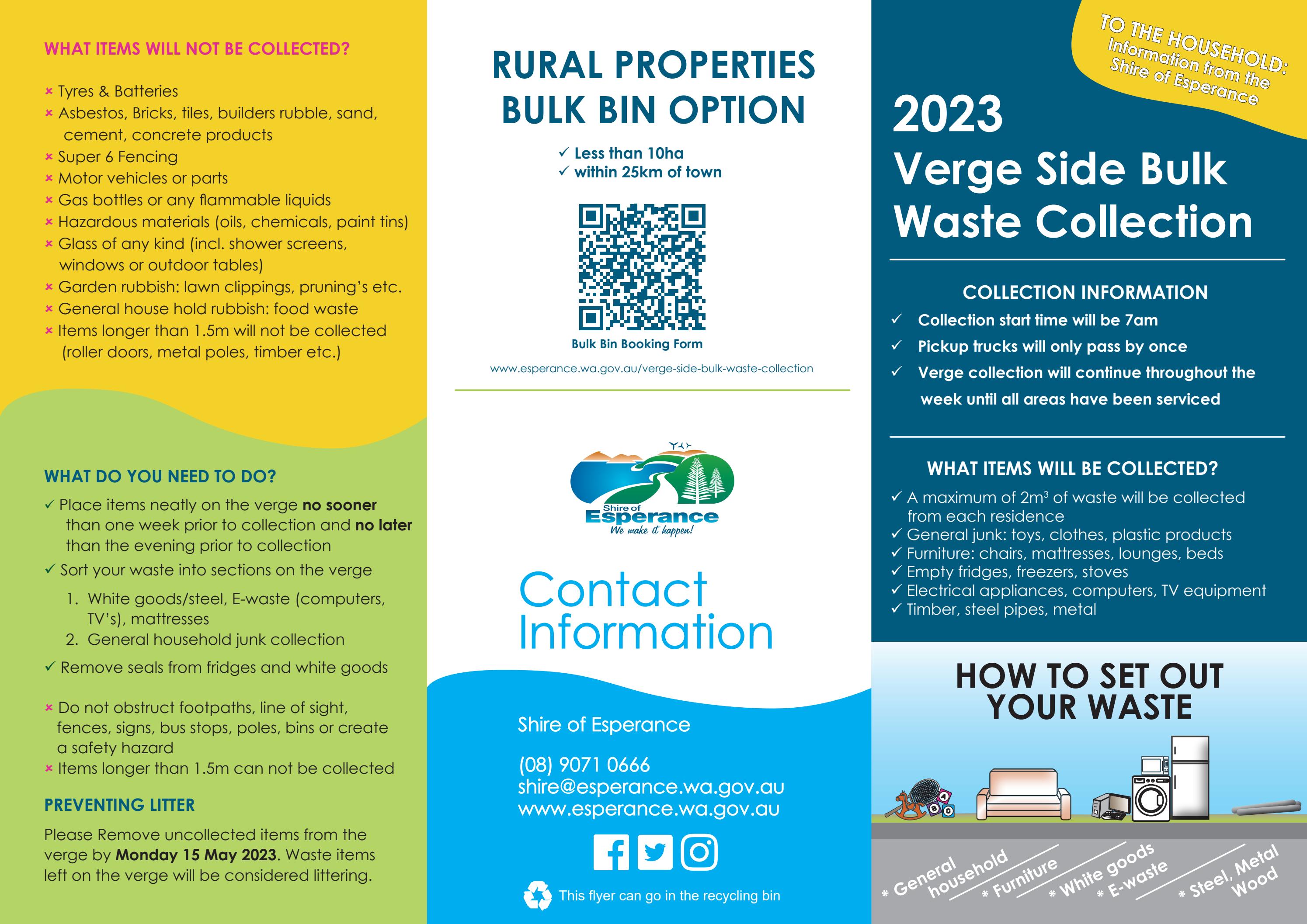 Verge Side Bulk Waste Collection 2021 by shireofesperance - Issuu