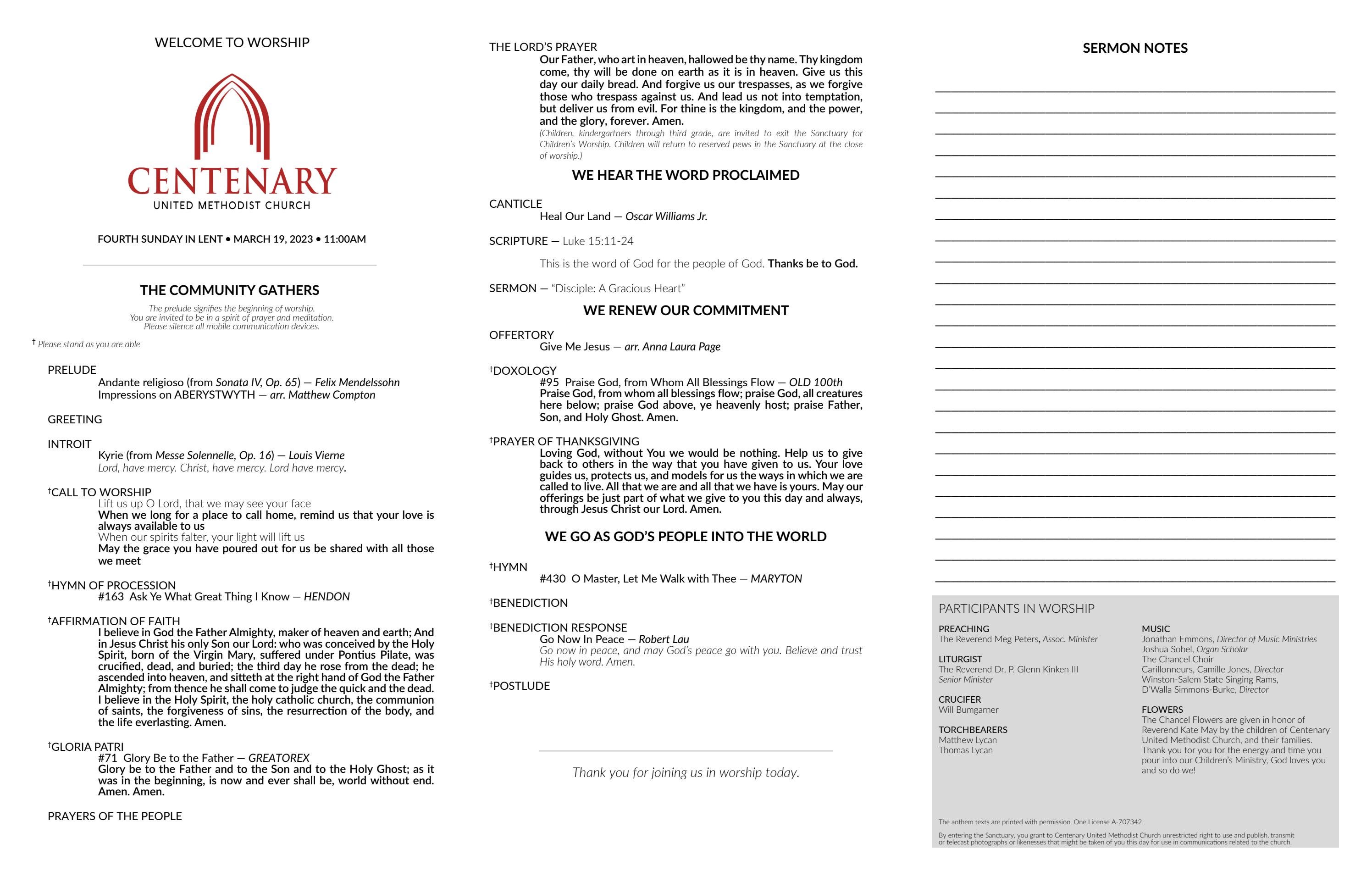 March 19, 2023 • 11am Worship by Centenary United Methodist Church - Issuu