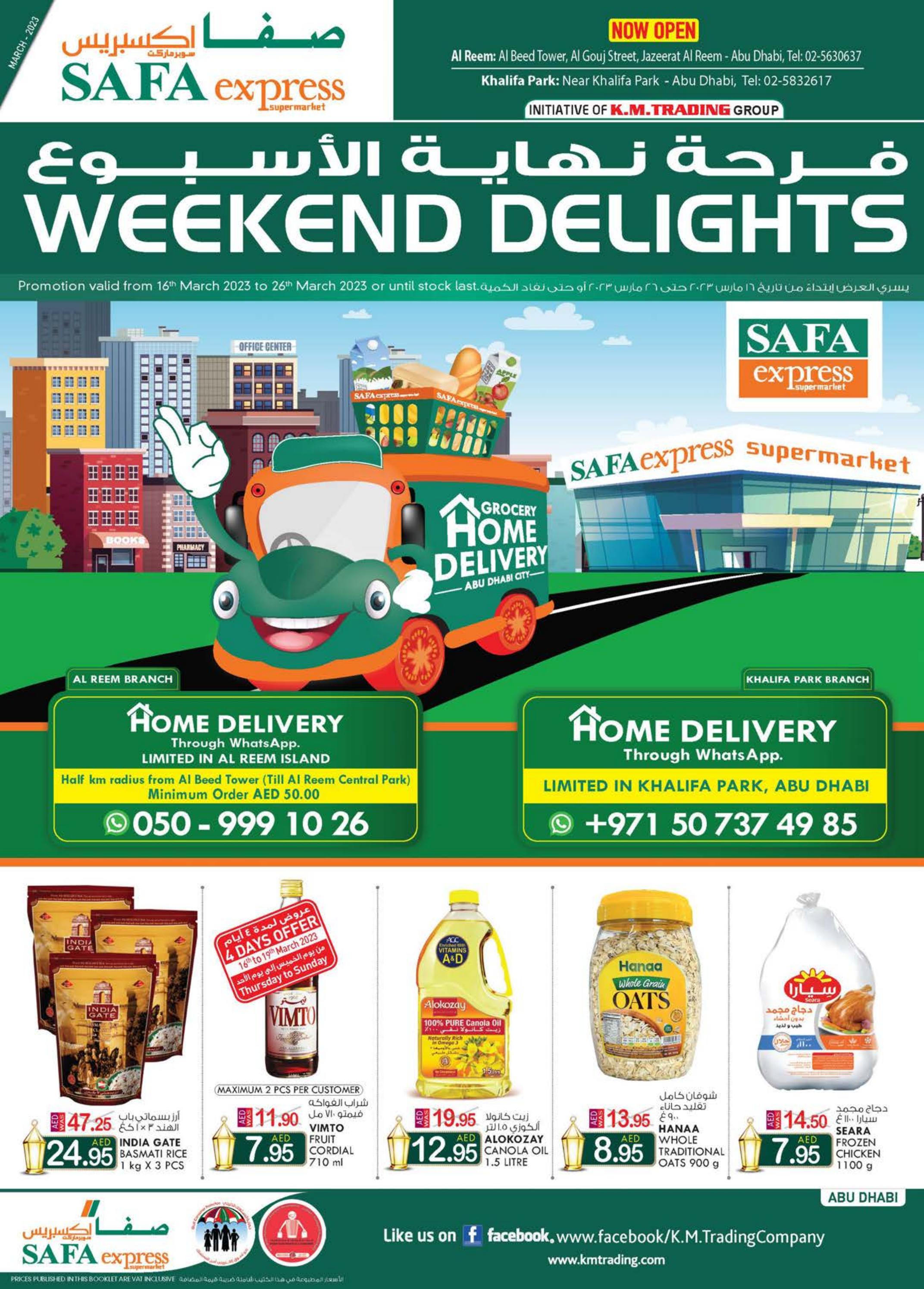 Weekend Delights_Safa Express Khalifa Park & Al Reem_16th March 2023 by K.M.TRADING PROMOTIONS ...