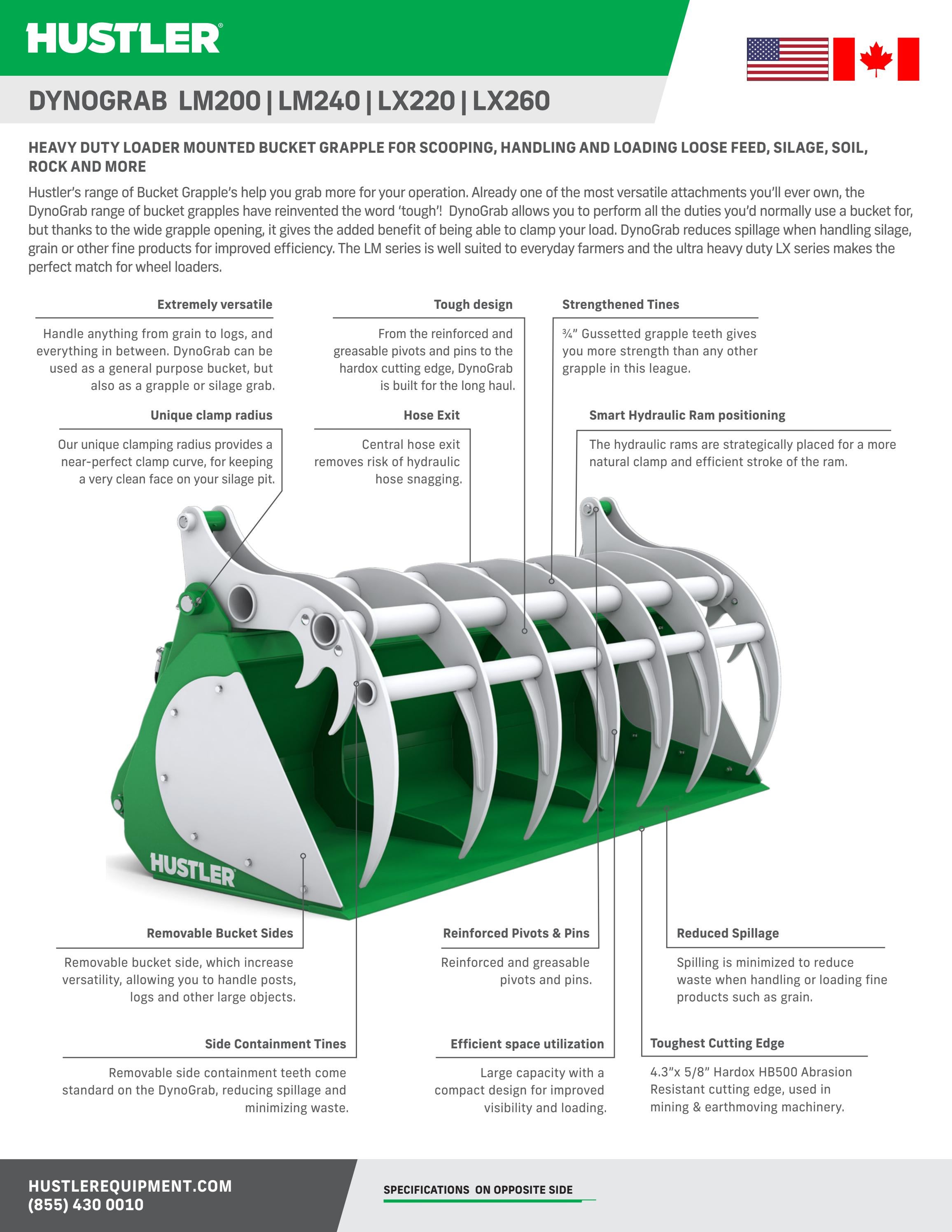 DynoGrab LM200 / LM240 / LX220 / LX260 flyer - North America by Hustler ...
