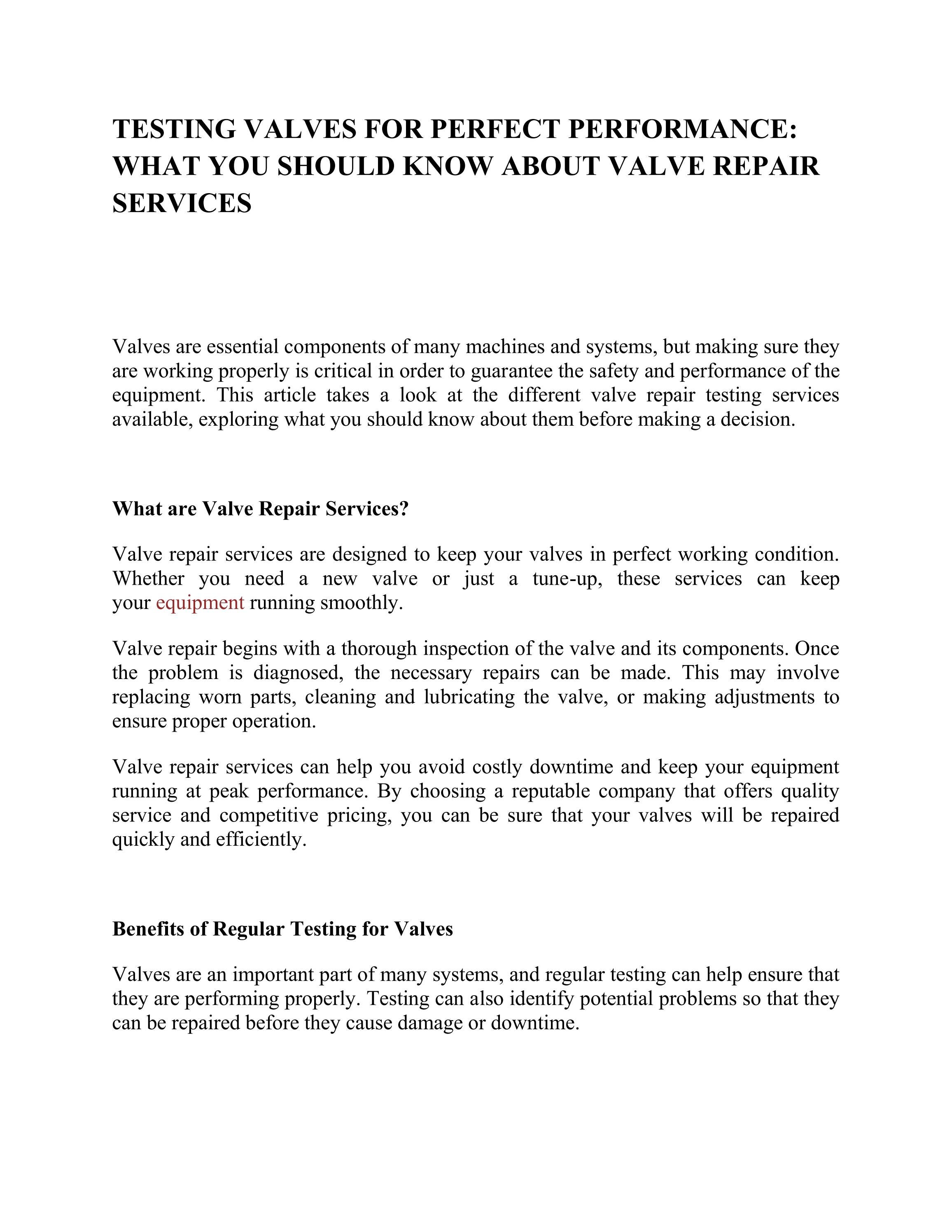Valve Repair Testing Service by Arabcal UAE - Issuu