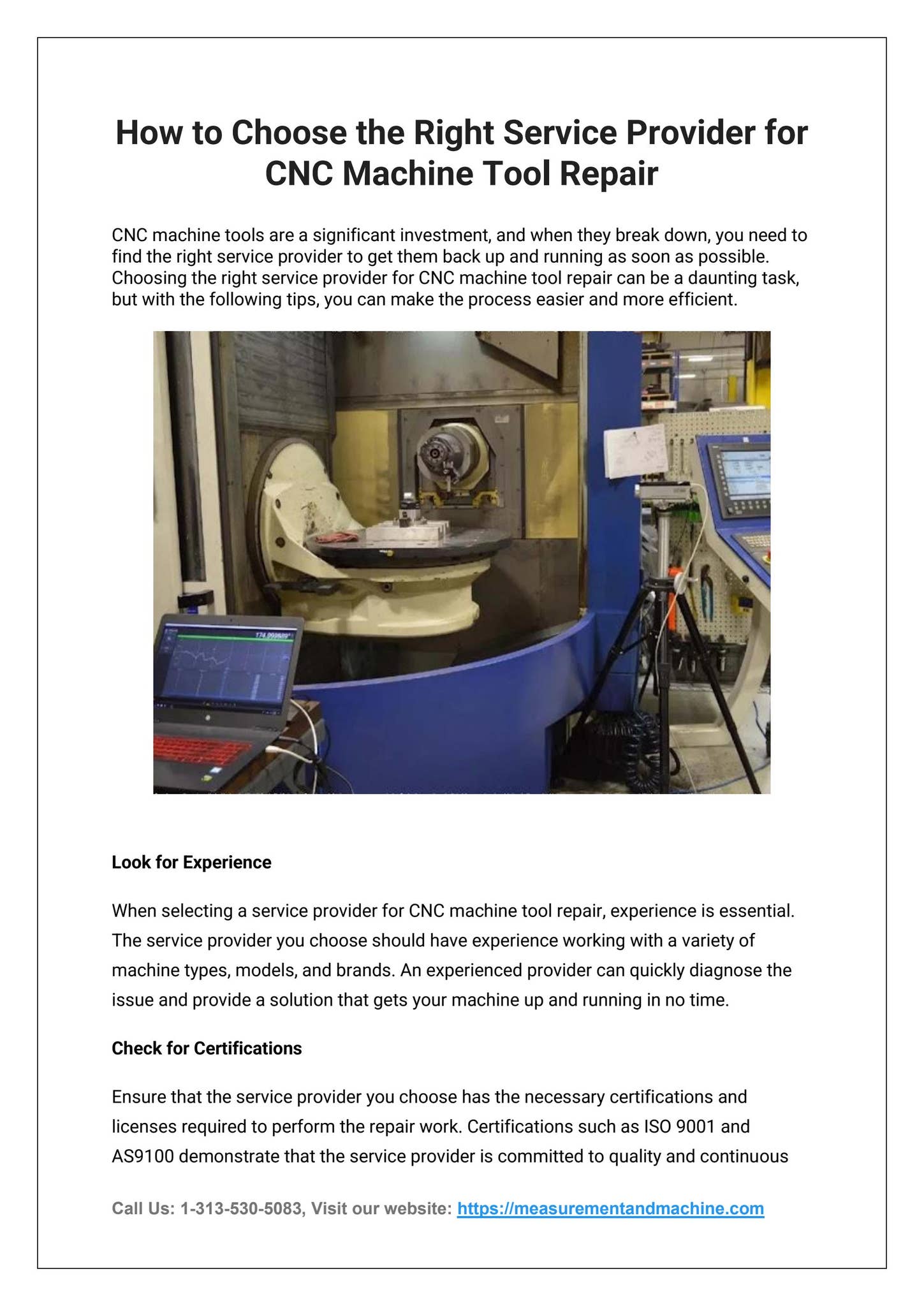 How to Choose the Right Service Provider for CNC Machine Tool Repair by ...