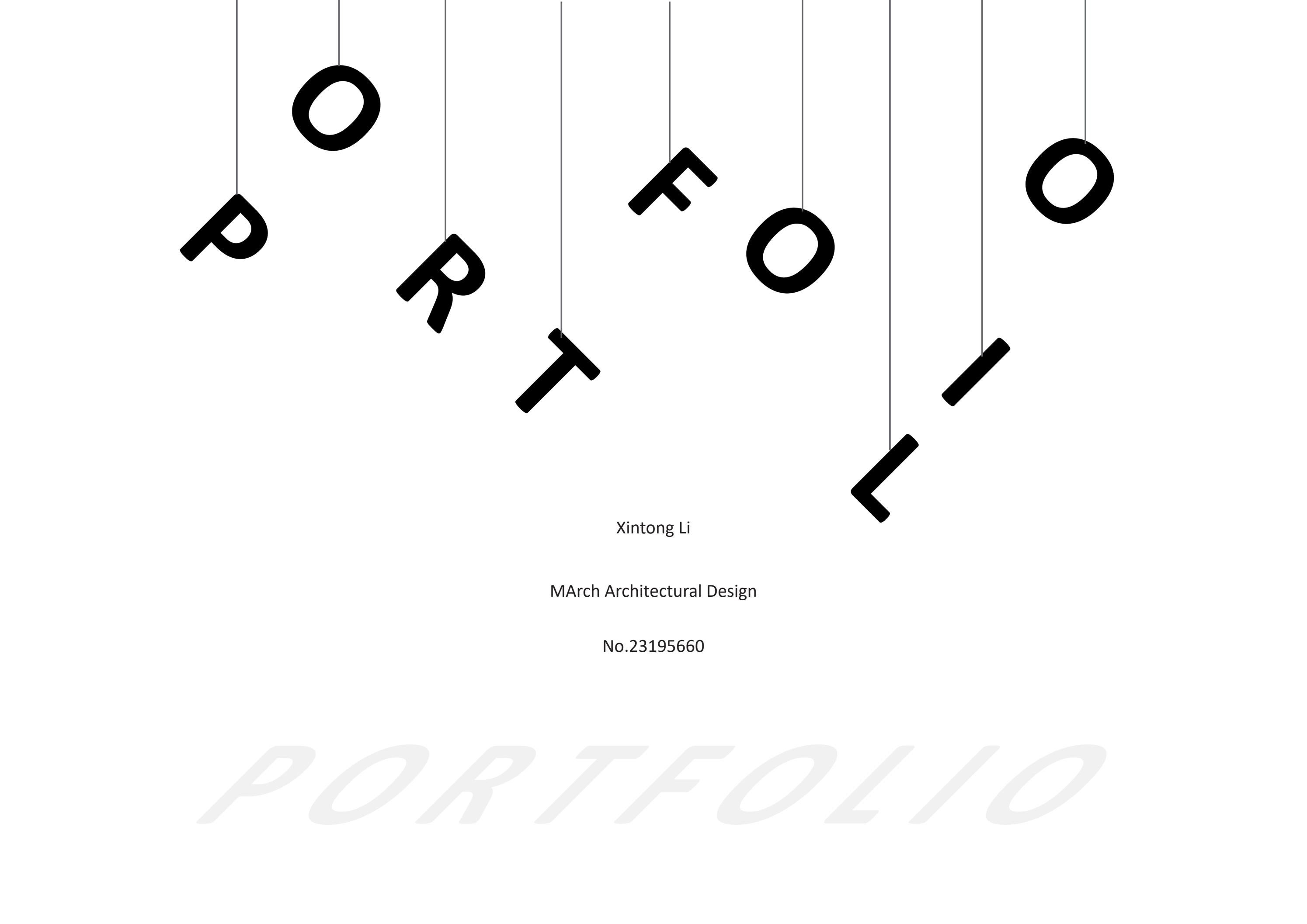 Xintong Li MArch Architectural Design Portfolio for UCL by Xintong_Li - Issuu