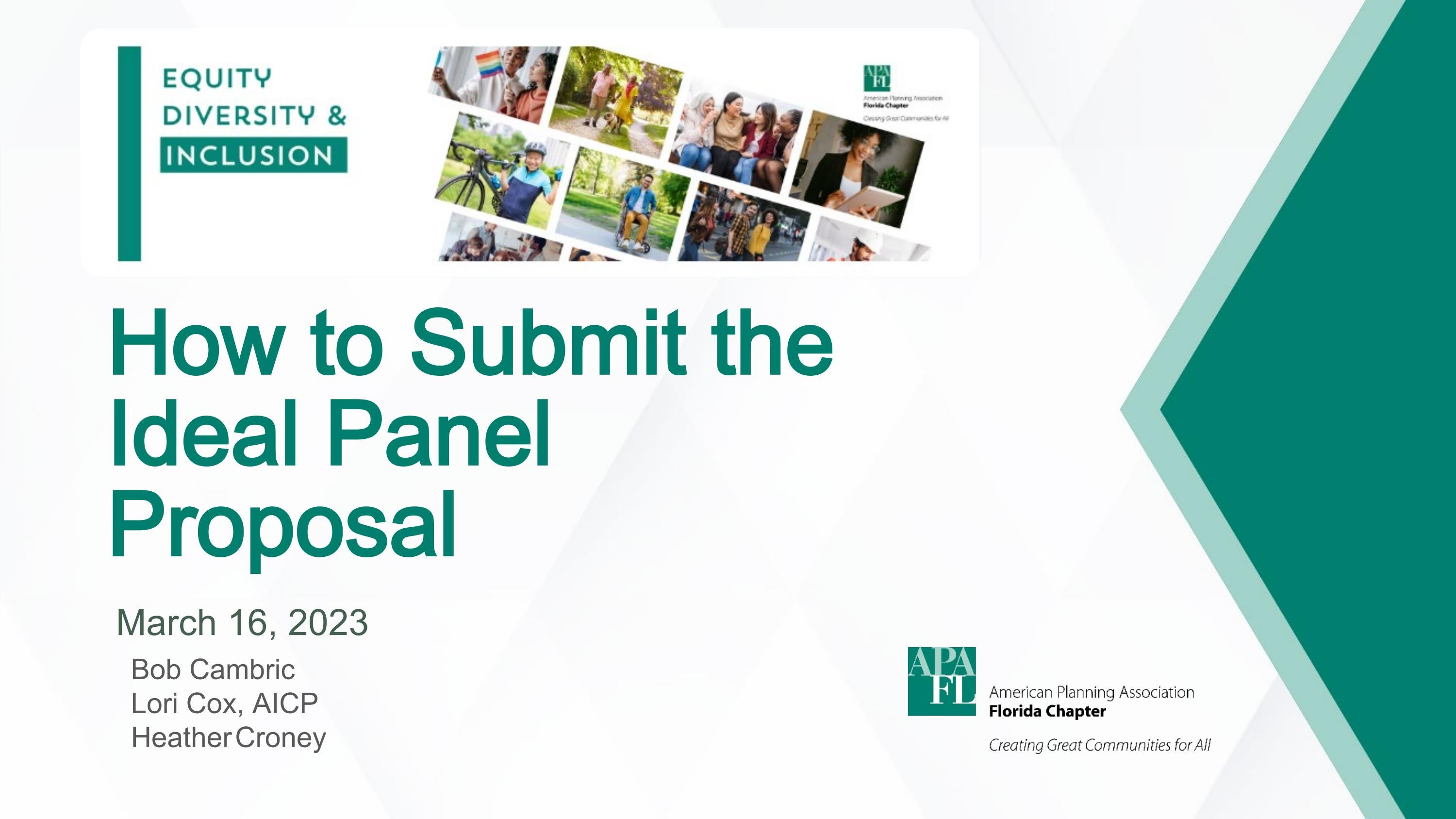 How to Submit the Ideal FPC23 Panel Proposal by APA Florida - Issuu