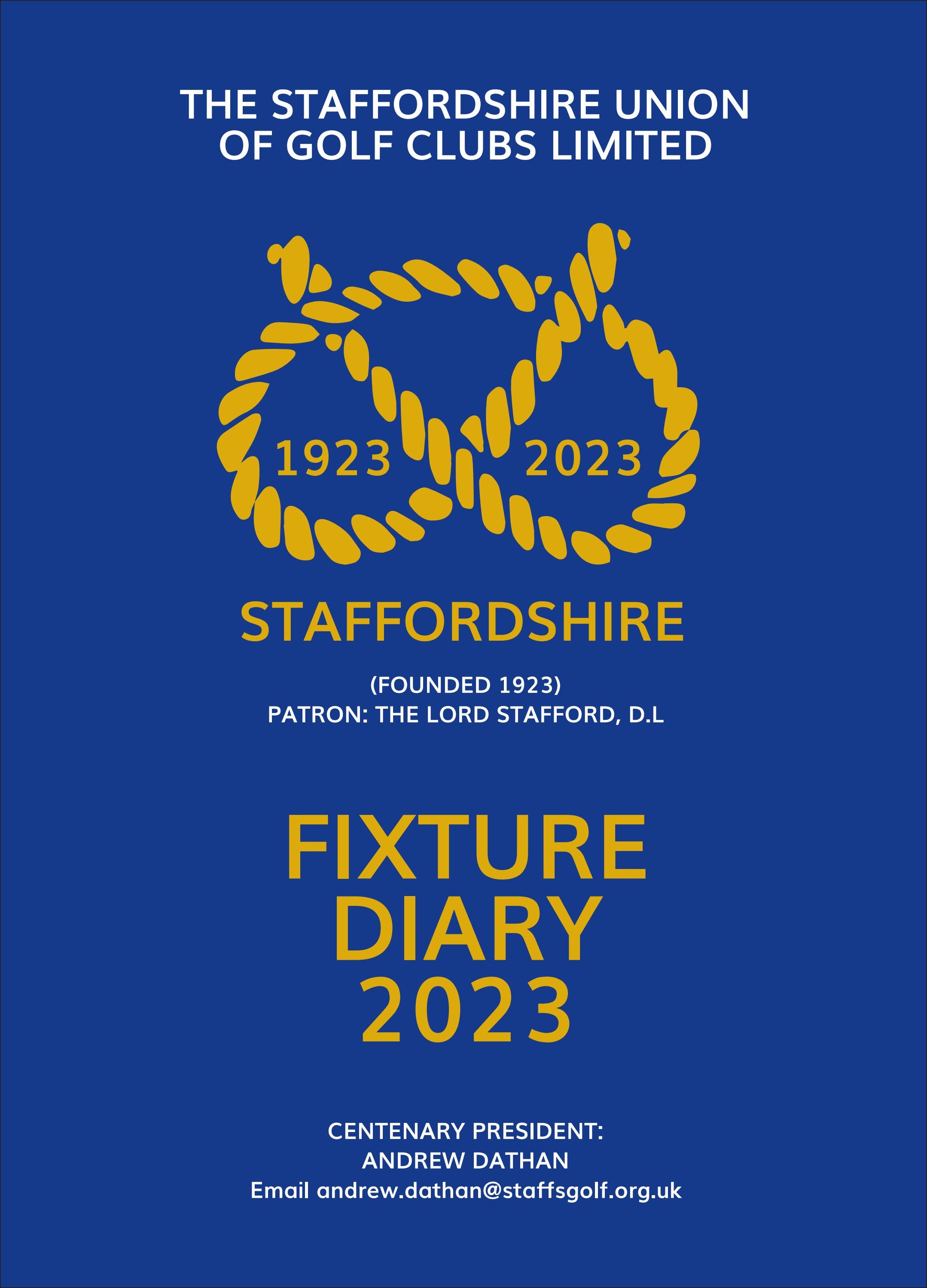 The Staffordshire Union of Golf Clubs Fixture Diary 2023 by ...