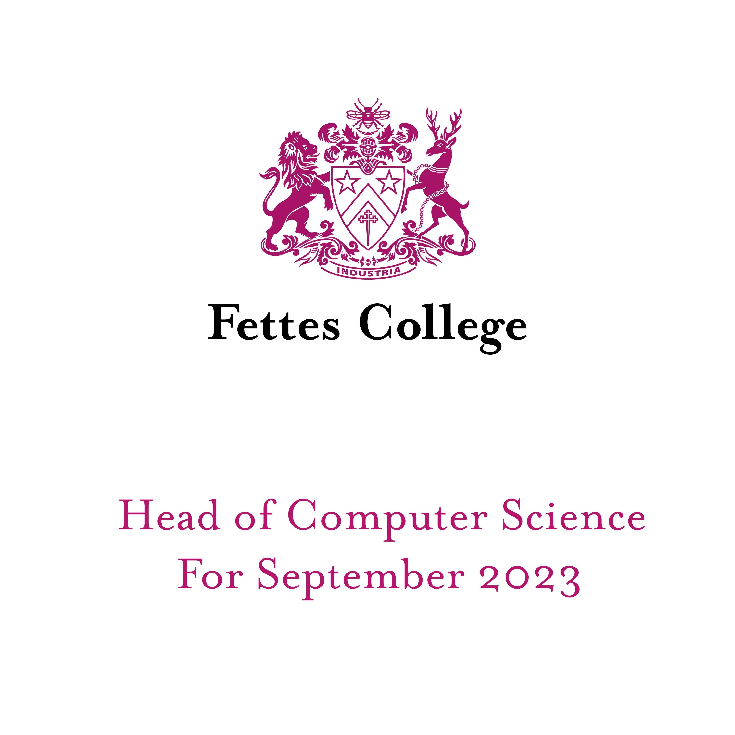 Head of Computer Science by Fettes_College - Issuu