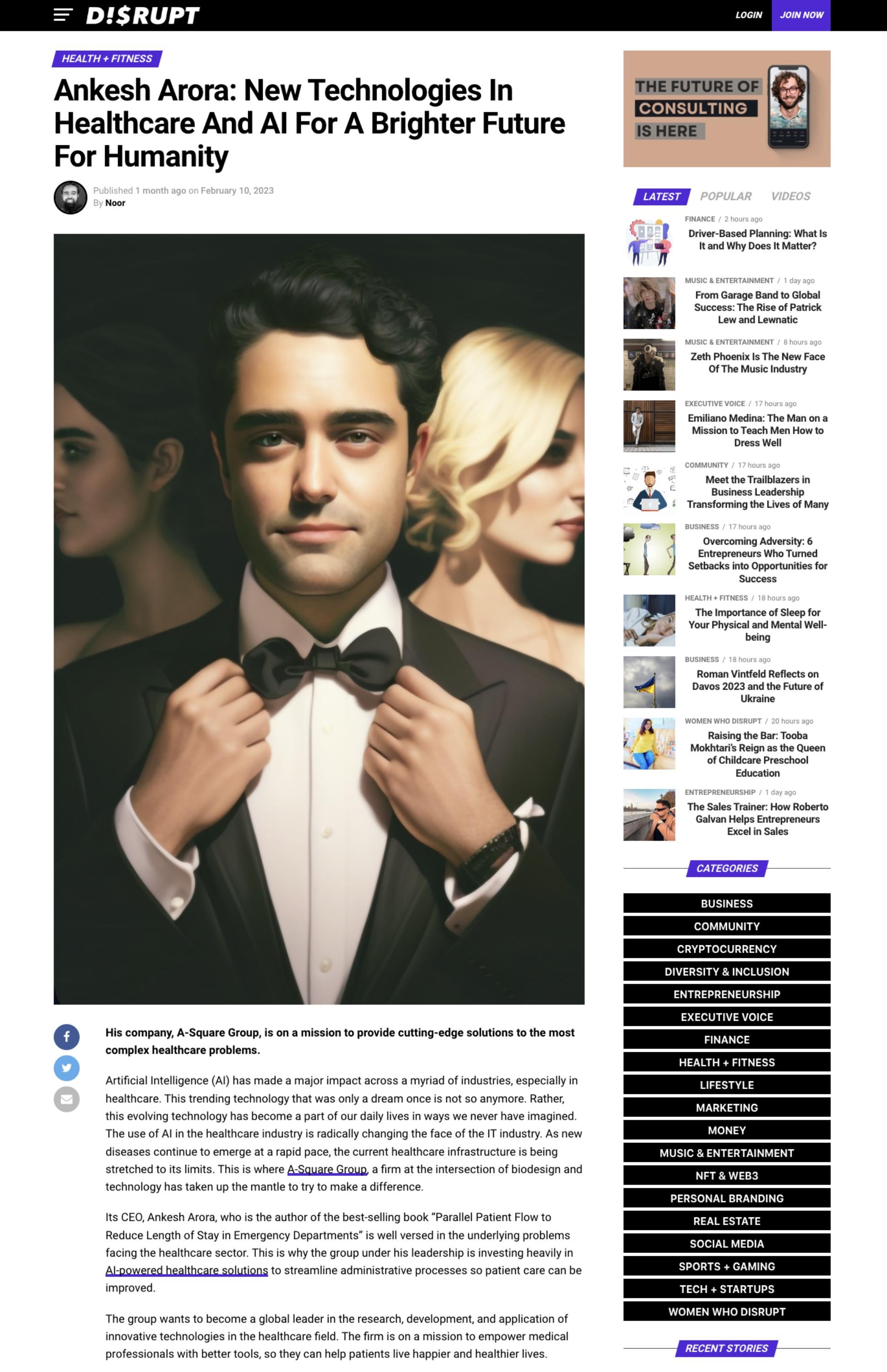 Ankesh Arora: New Technologies in Healthcare and Artificial ...