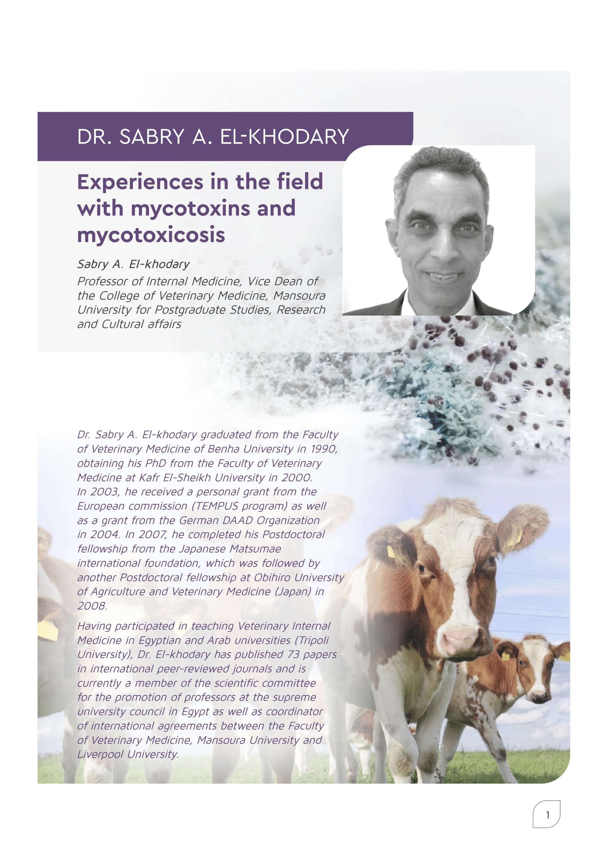 Sabry A. El-Khodary - Experiences in the field with mycotoxins and ...