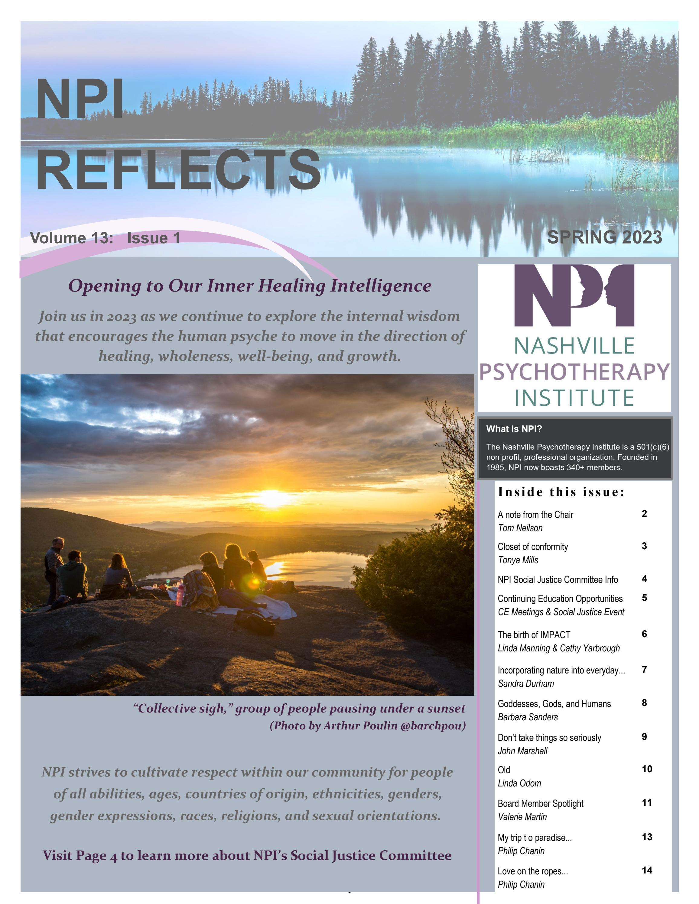 NPI Reflects Spring 2023 by NashvillePsychotherapy - Issuu