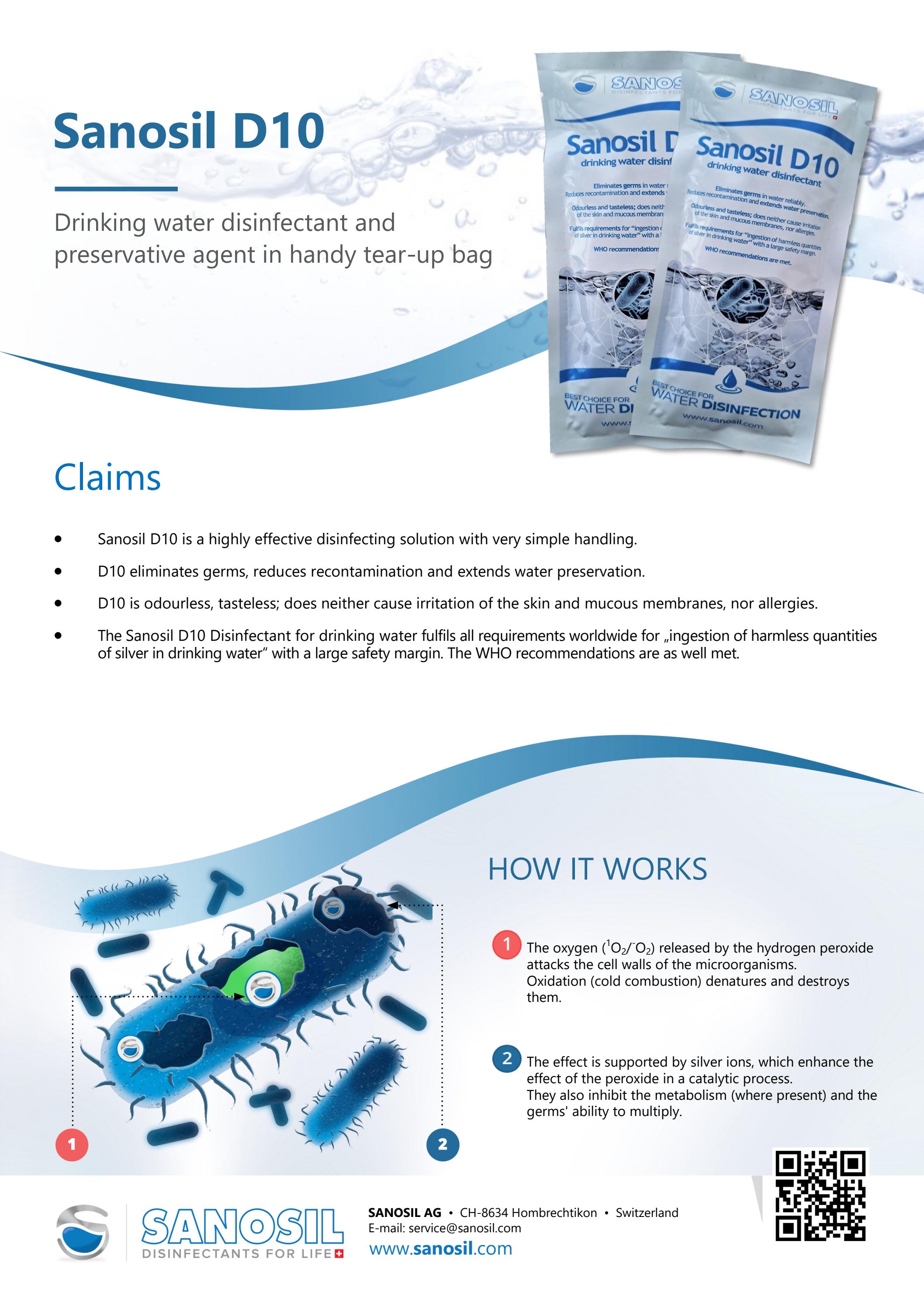 Sanosil D10 - Drinking Water Disinfectant by Sanosil - Issuu