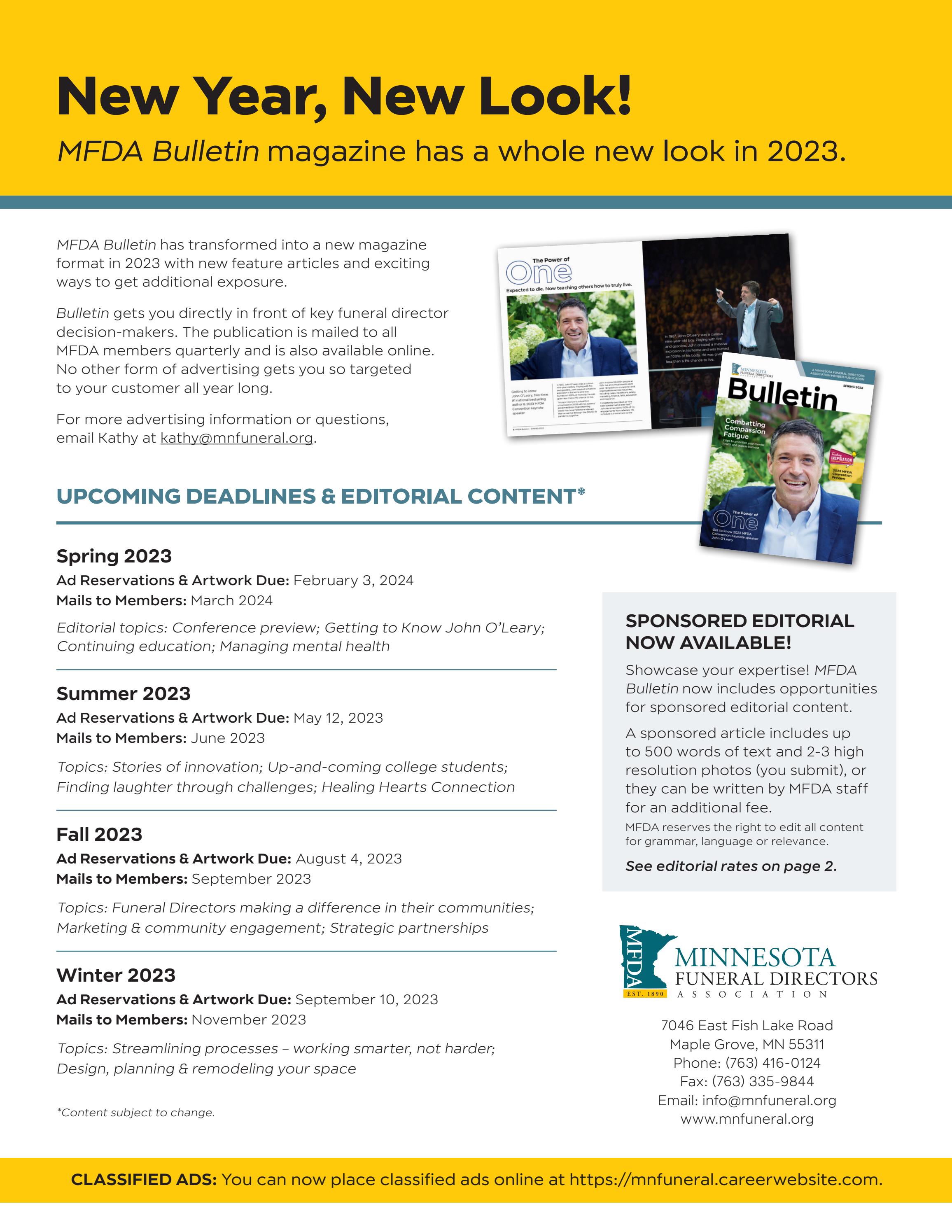 2023 MFDA Bulletin Media Kit by Pernsteiner Creative Group, Inc. - Issuu