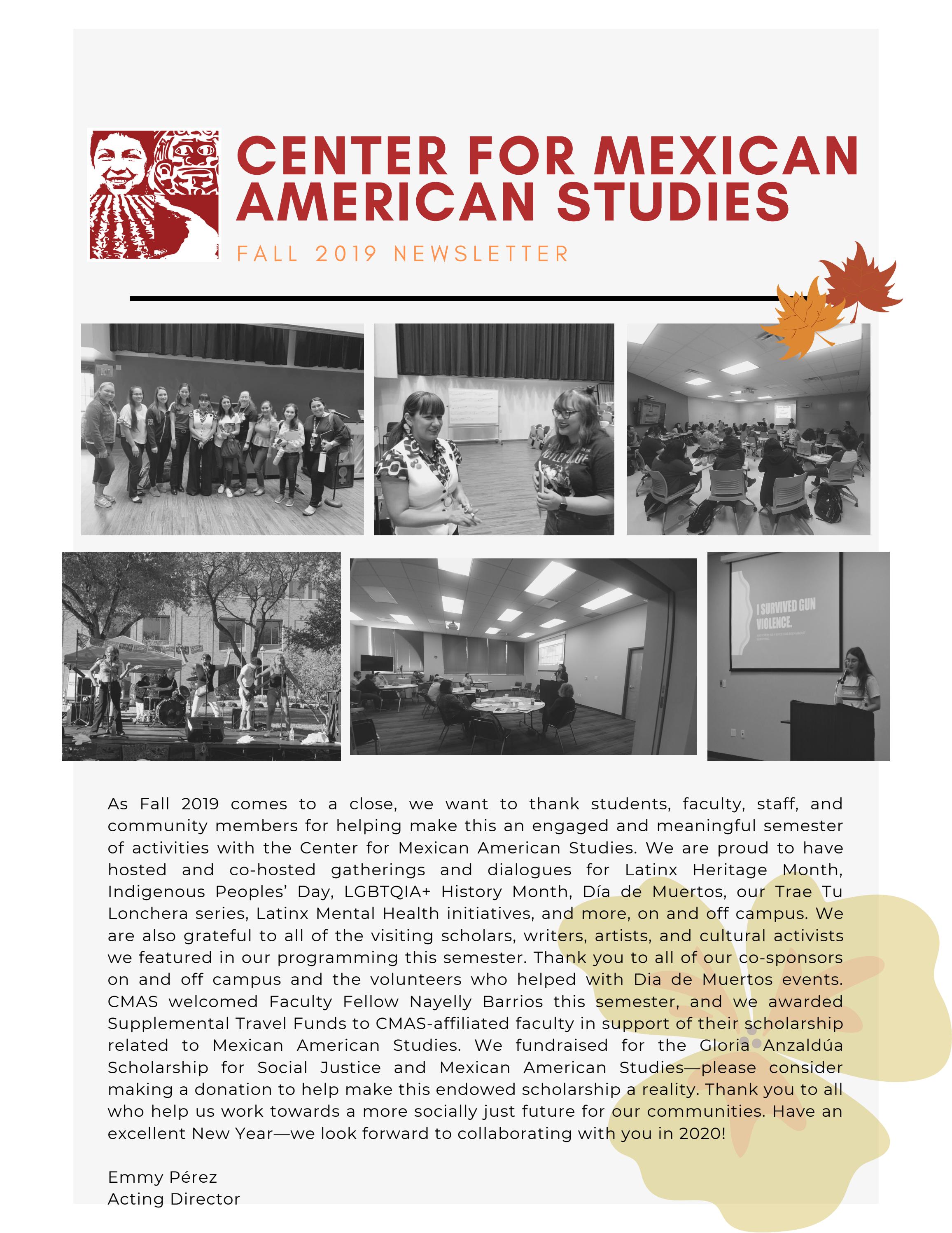 CMAS Newsletter Fall 2019 by UTRGV Center for Mexican American Studies ...