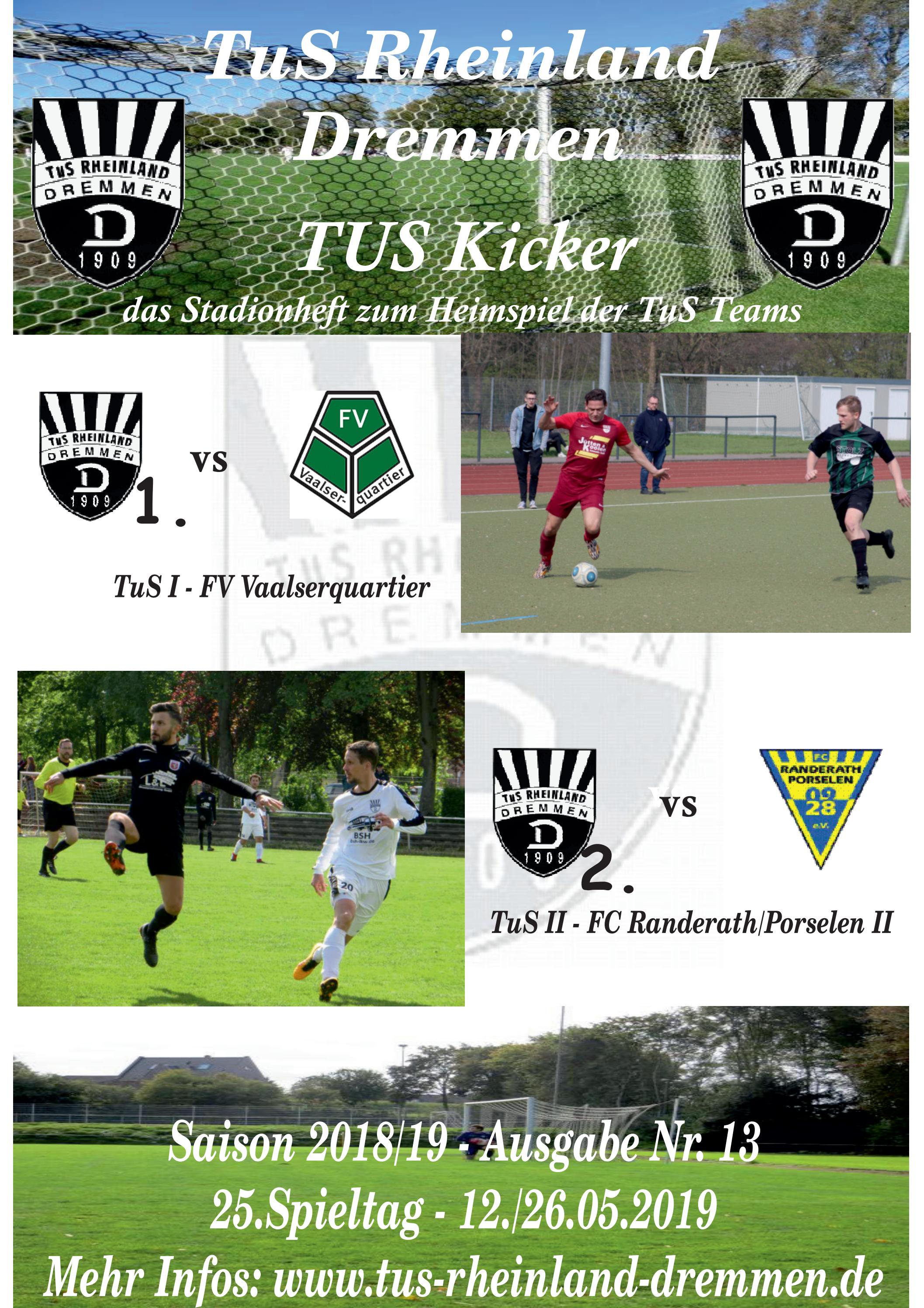 TuS Rhld. Dremmen Stadionheft 2018/19 - 13.Heimspiel TuS I ...