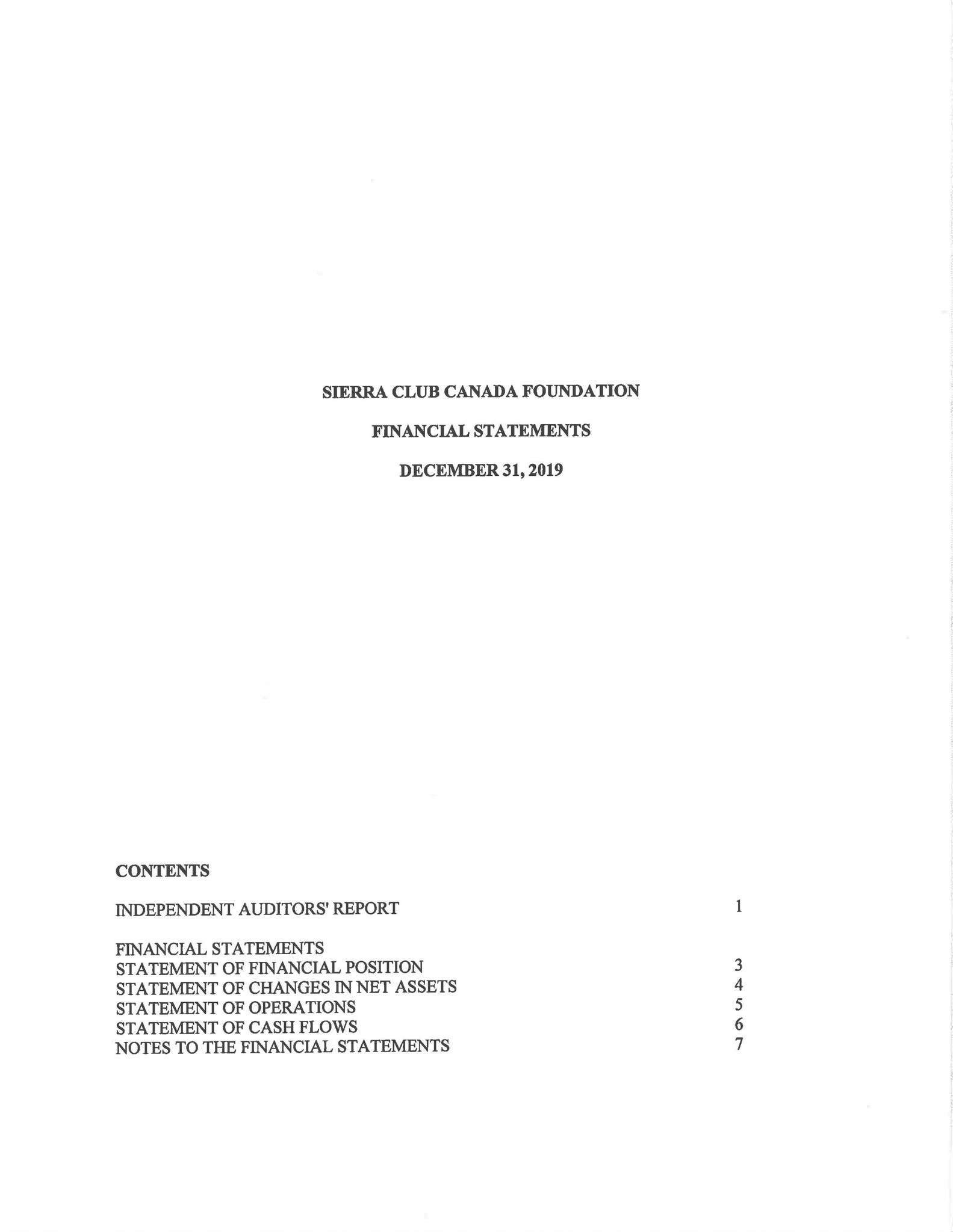 2019 SCCF audited financial statements by SierraClubCanada - Issuu