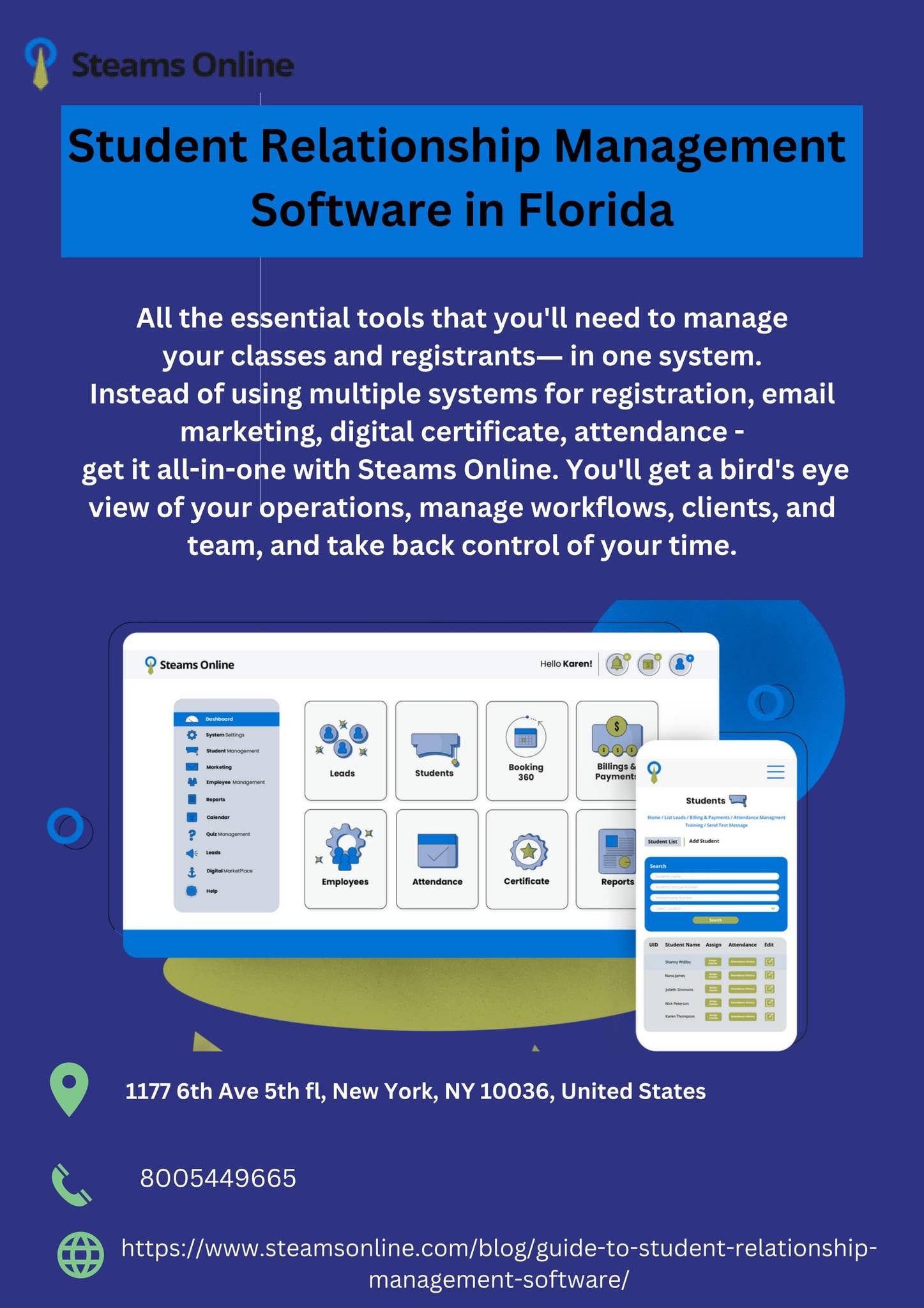 Student Relationship management software in Florida by steamsonline - Issuu