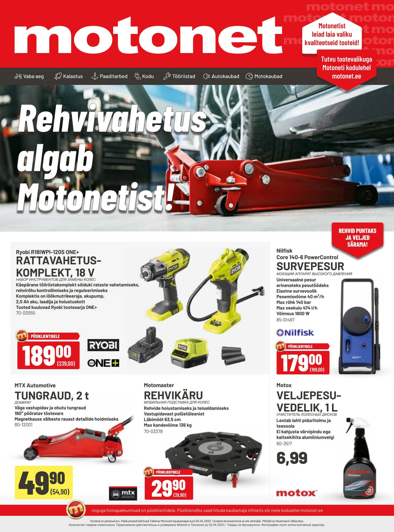 Motonet pakkumised 15.03.-02.04.2023 by Motonet Oy - Issuu