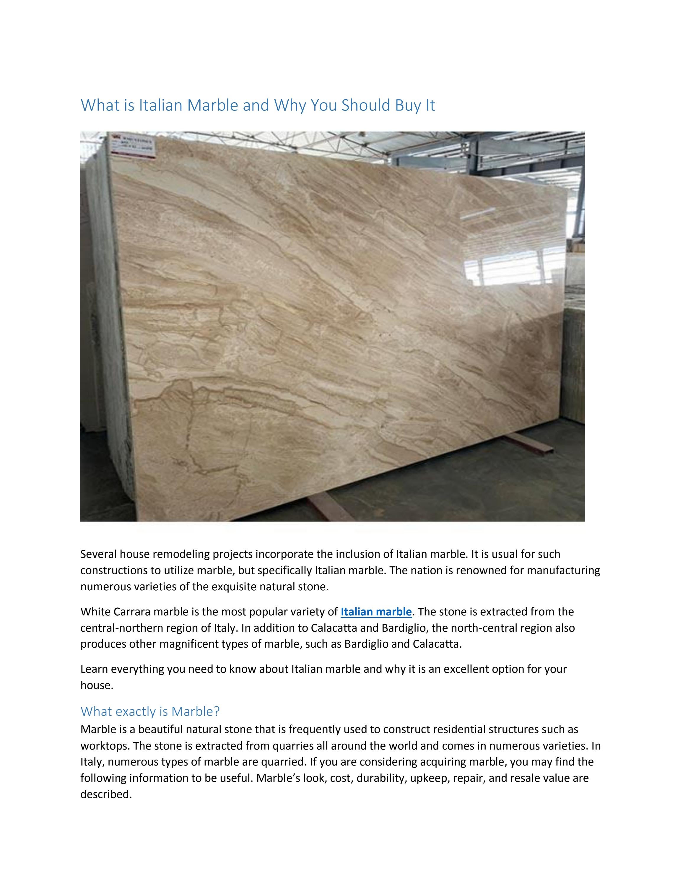 What is Italian Marble and Why You Should Buy It ? by Rynestone - Issuu