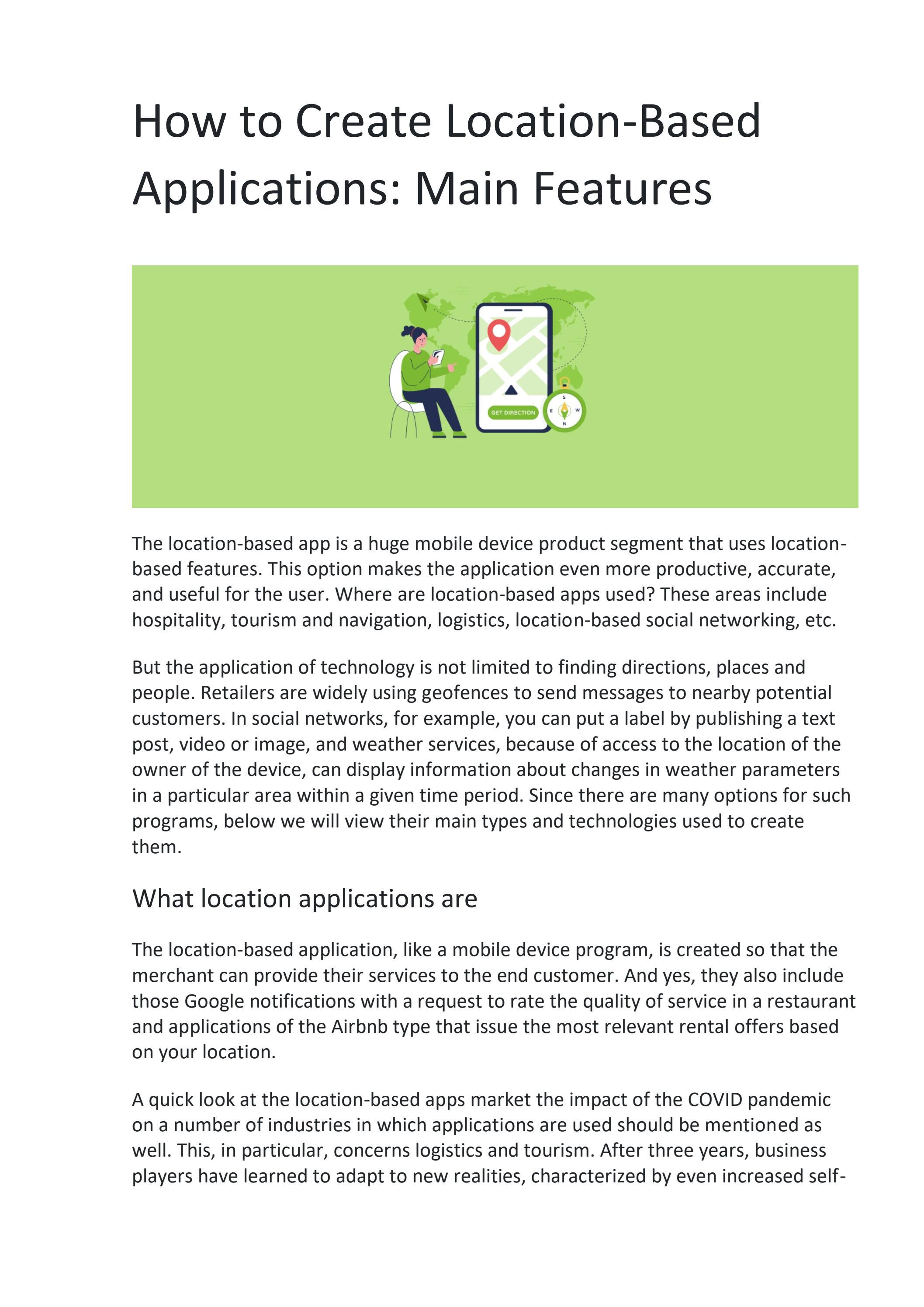 How to Create Location-Based Applications: Main Features by sdh_global - Issuu