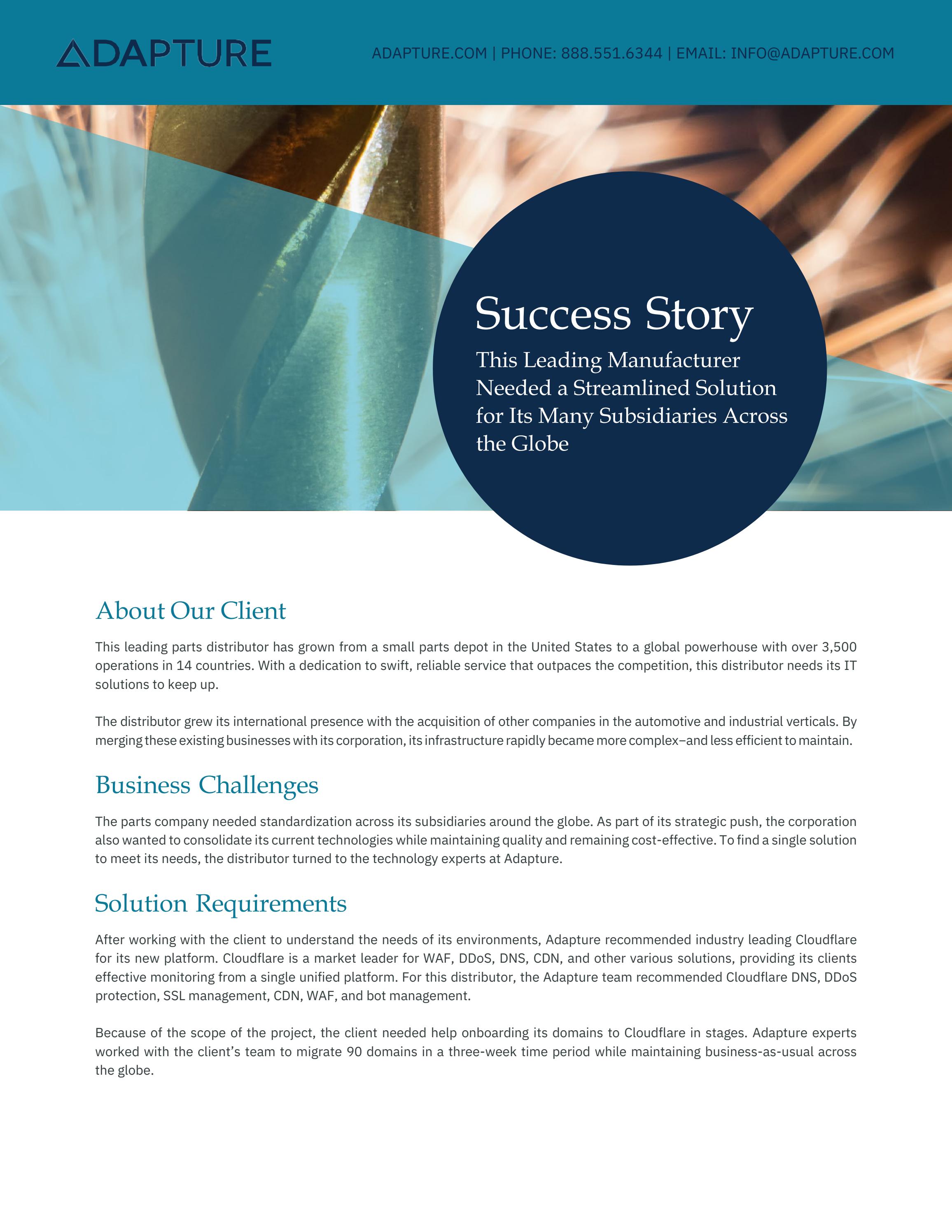 Adapture Case Study Cloudflare For Manufacturing By Adapture Issuu