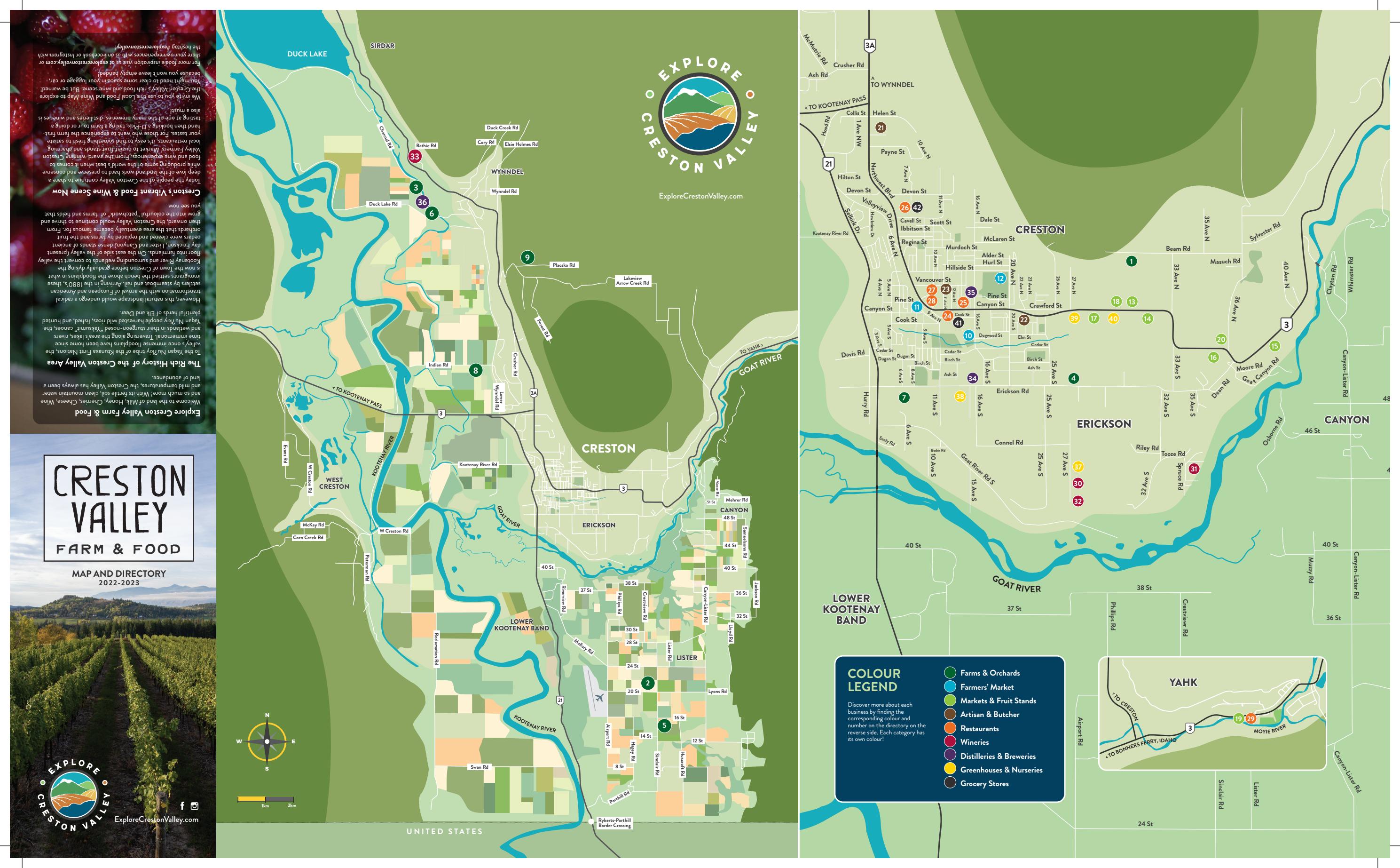 Creston Valley Farm & Food Map & Directory by Kootenay Rockies Tourism ...