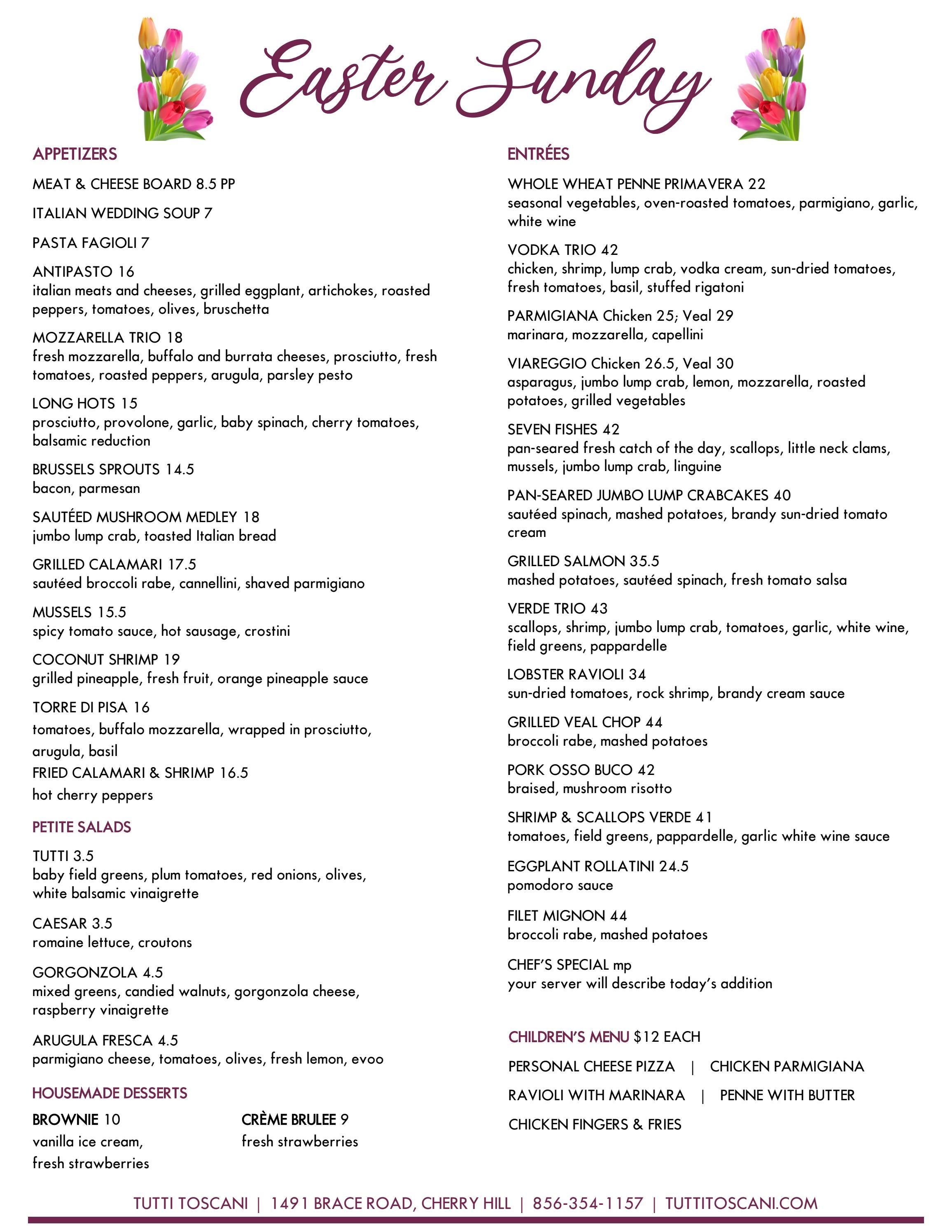 Tutti Toscani - Easter Menu 2023 by Derek Brown - Issuu