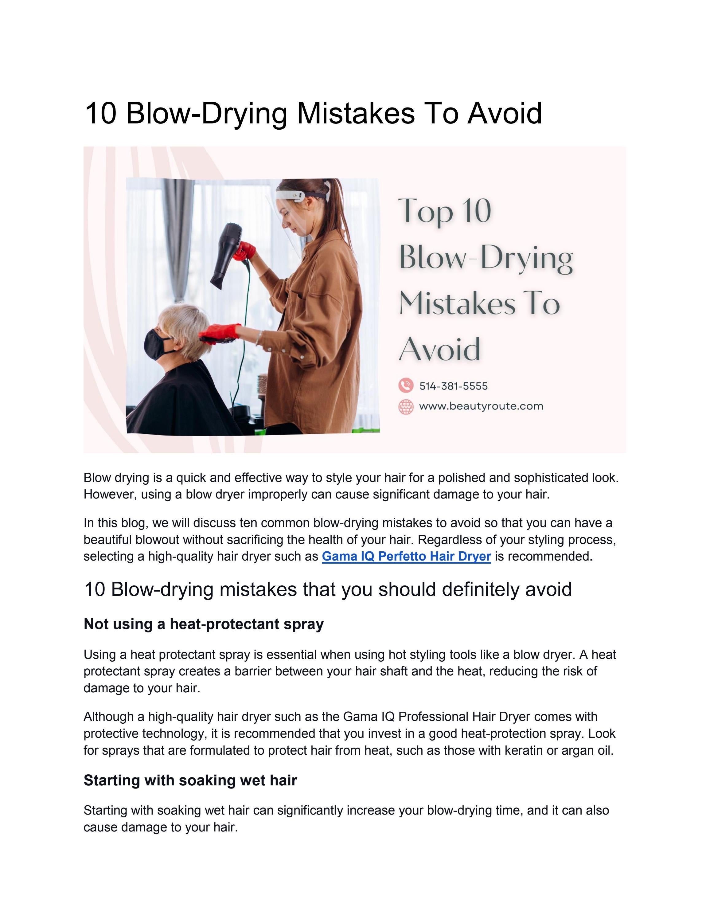10 Blow Drying Mistakes To Avoid By Beautyroute Issuu