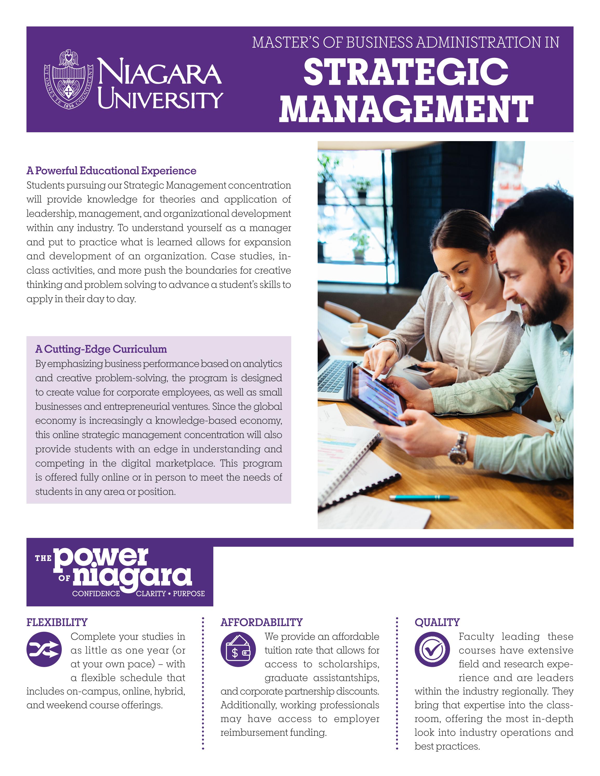 Strategic Management (MBA) by Niagara University - Issuu